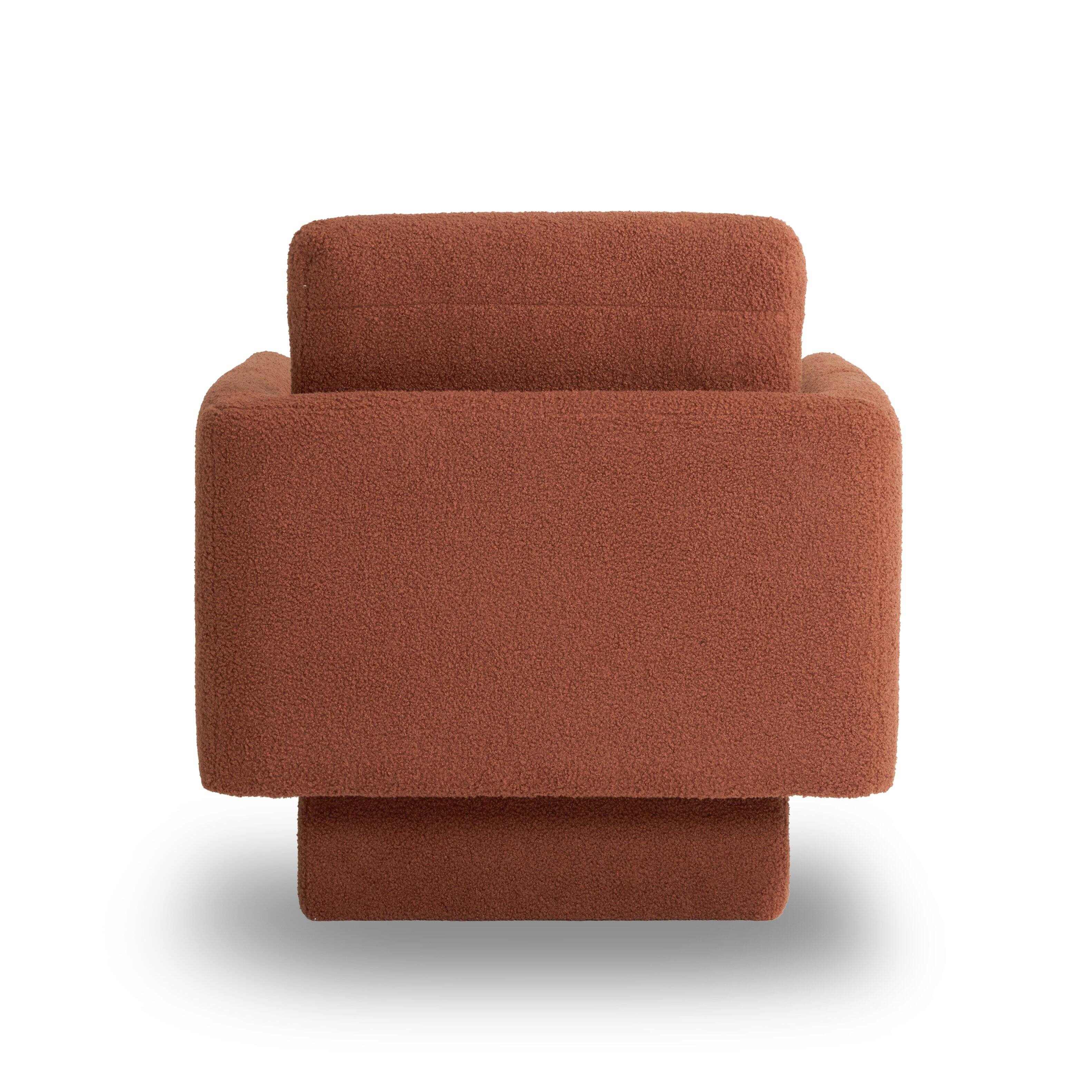 APRILSOUL Modern Swivel Accent Chairs Teddy Sherpa Round Armchair ...