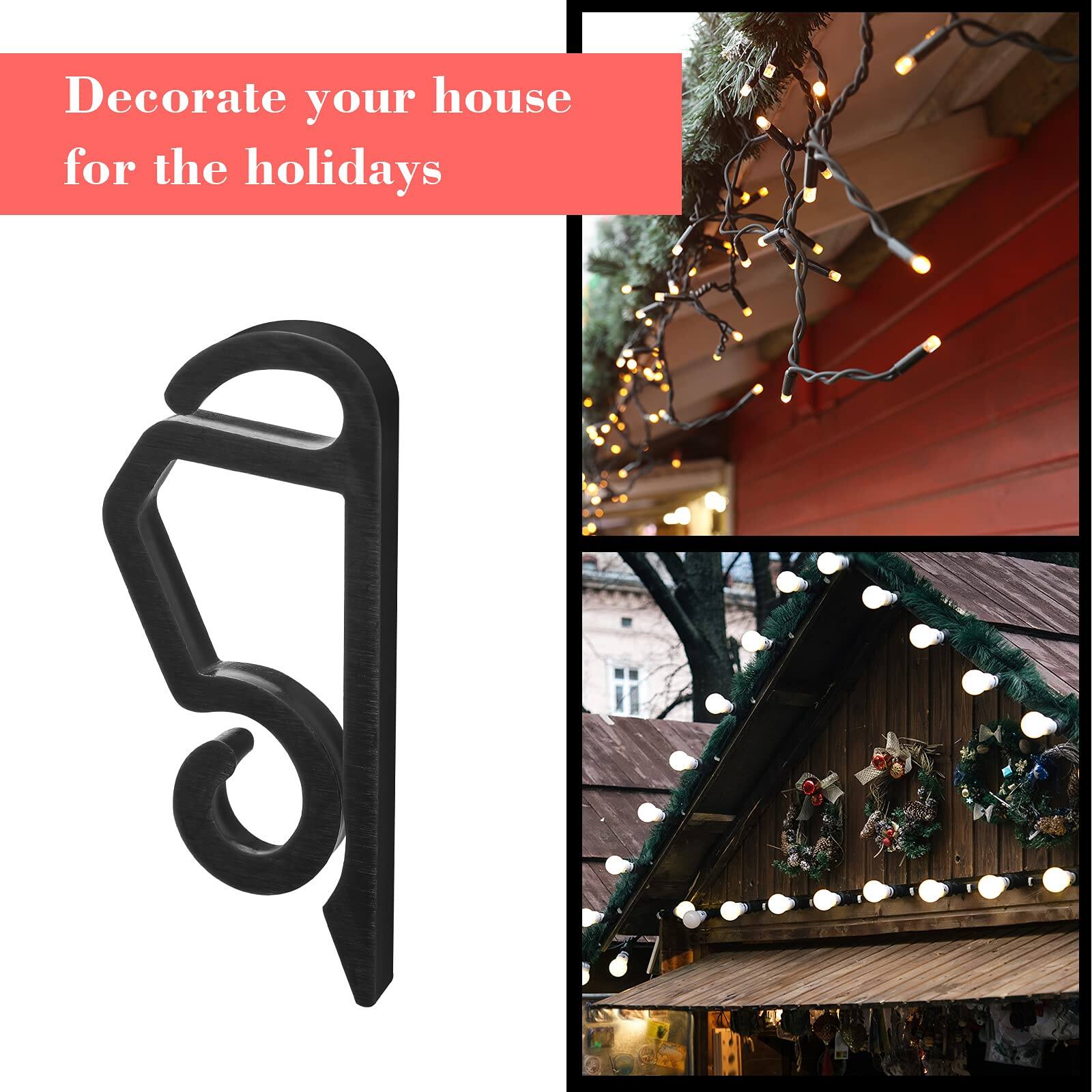 Paradigms Interiors Christmas Light Clips Outdoor Gutter Hooks Plastic ...