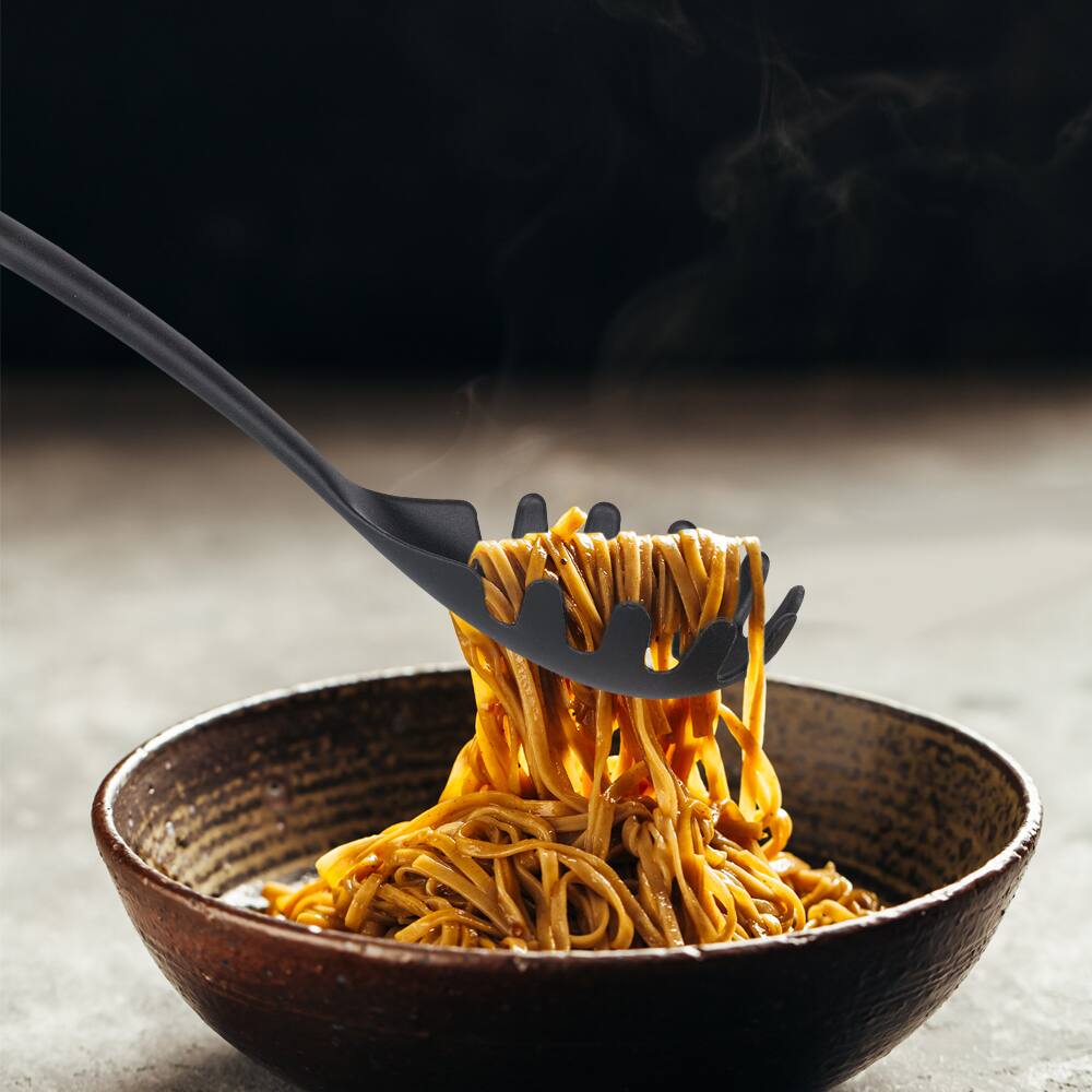 Empava 5 Pcs Kitchen Utensil With Spoon Rest, Ladle, Spaghetti Spoon ...