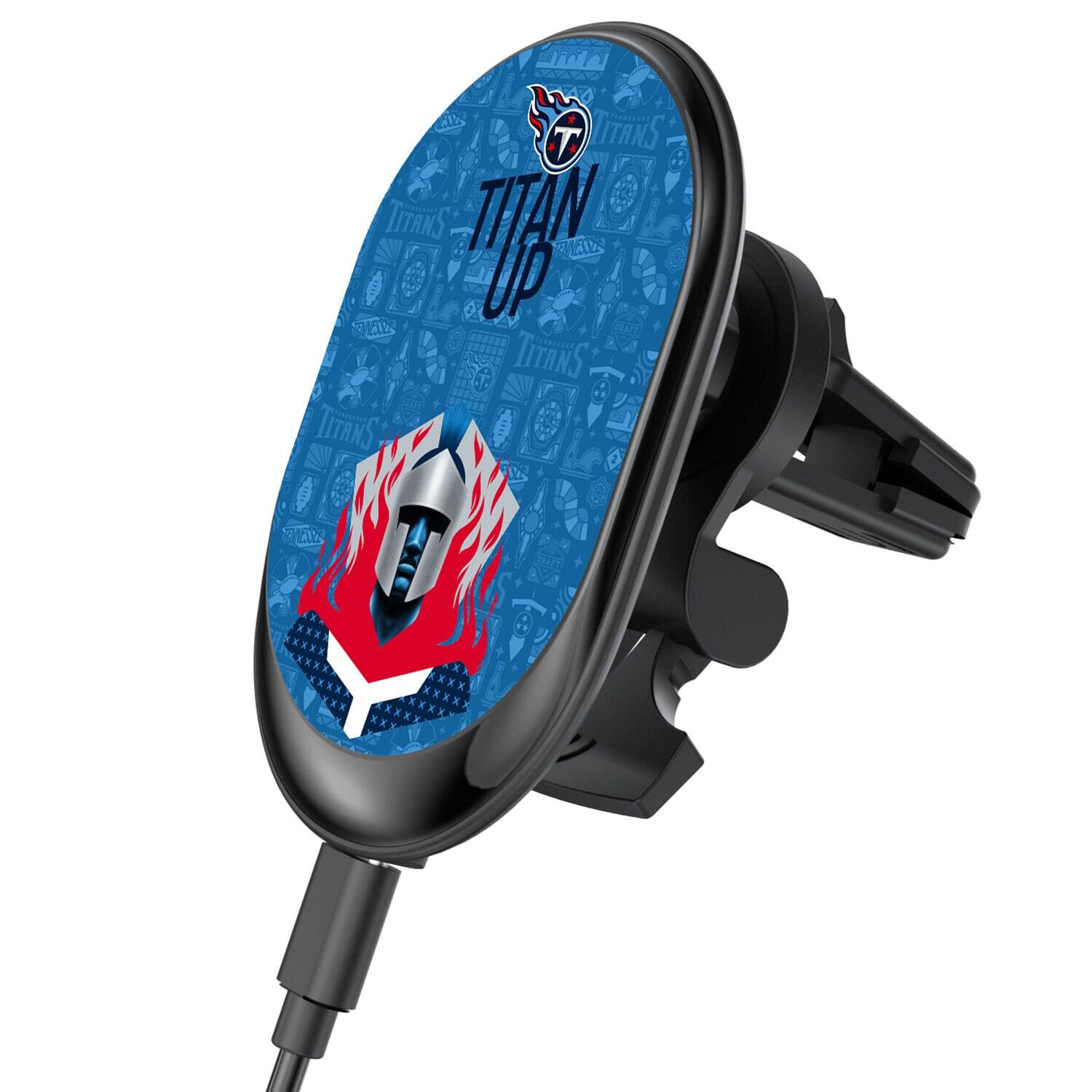 Keyscaper Black Tennessee Titans Wireless Magnetic Car Charger Black ...