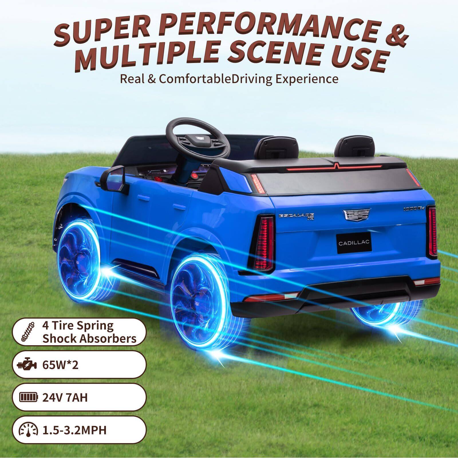 Acekool 24V Ride on Car, Licensed Battery Powered Electric Vehicle w ...