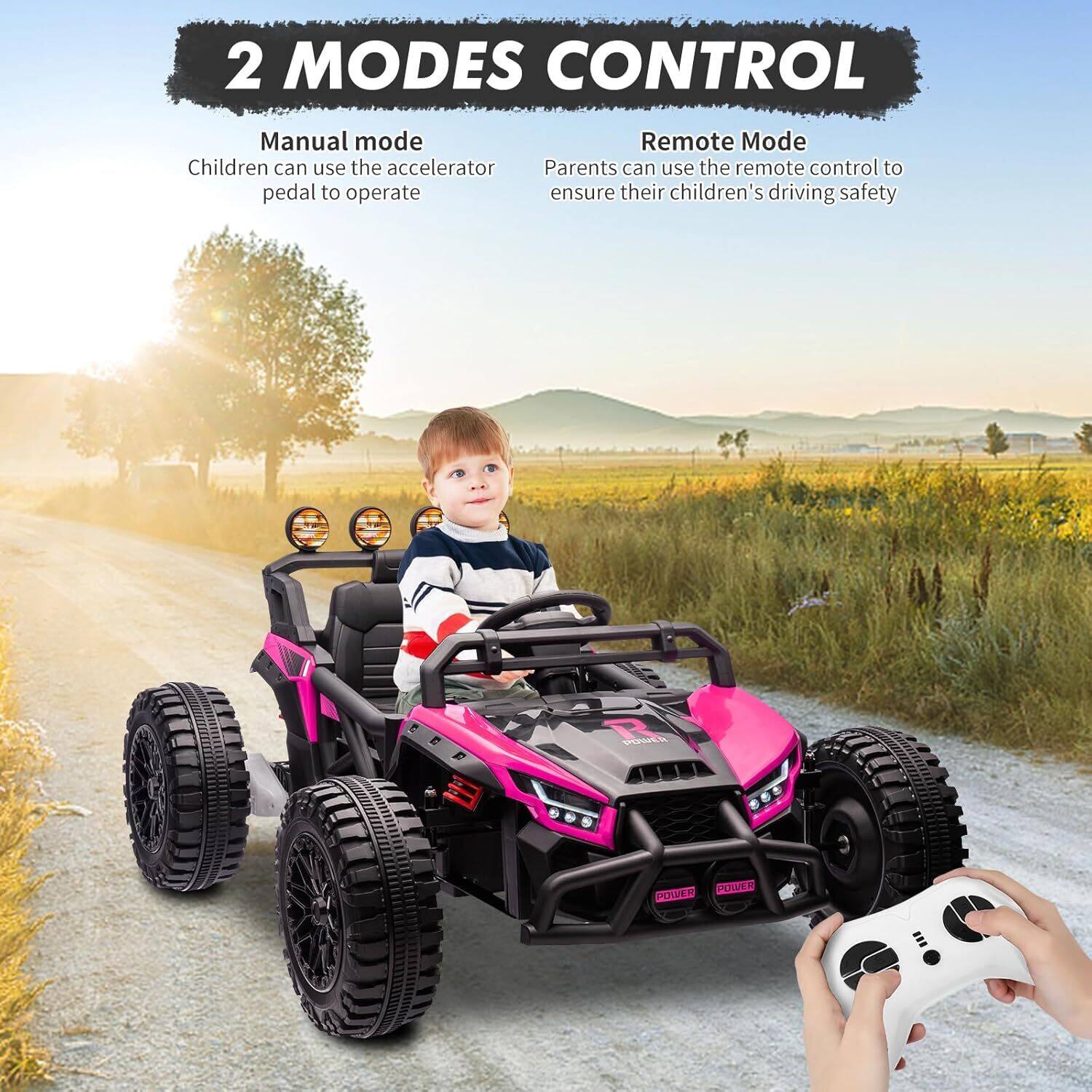 Qeetex 24v Kids Ride on UTV Electric Off Road Car Toy with Remote ...
