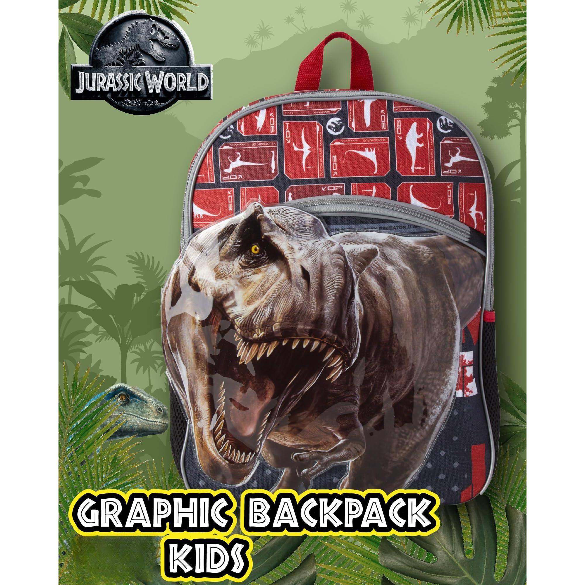 Cozy Serene Jurassic Park And Backpack 16" 3d Dinosaur Elementary ...
