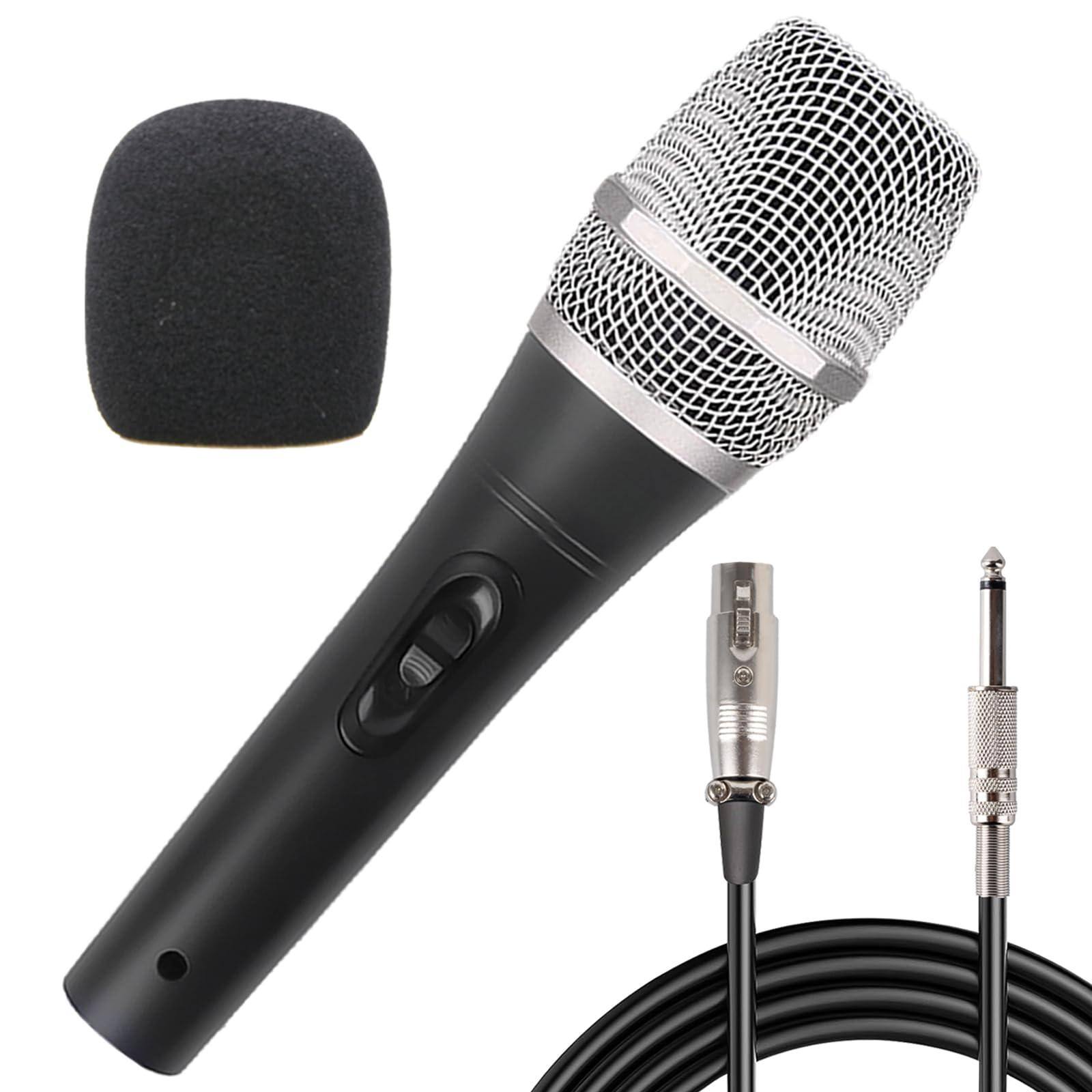 Dazzling Pops Professional Xlr Microphone Wired Set Metal Vocal Dynamic ...