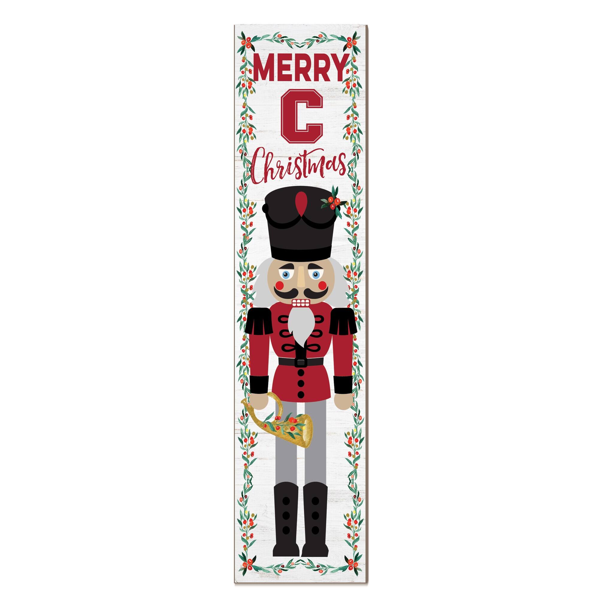 Jardine Cornell Big Red 11" x 46" Nutcracker Holiday Leaner Sign White ...