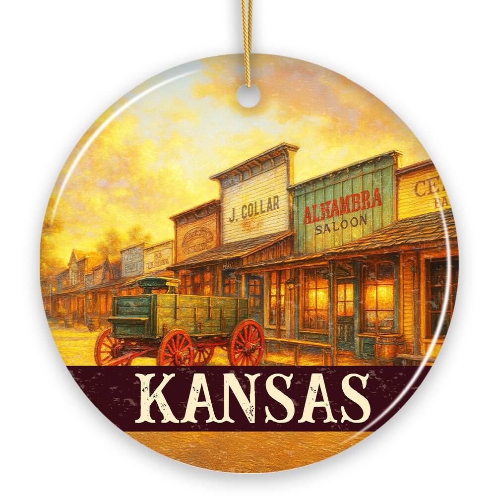OrnamentallyYou Vintage Kansas Dodge City Boot Hill Street Scene ...