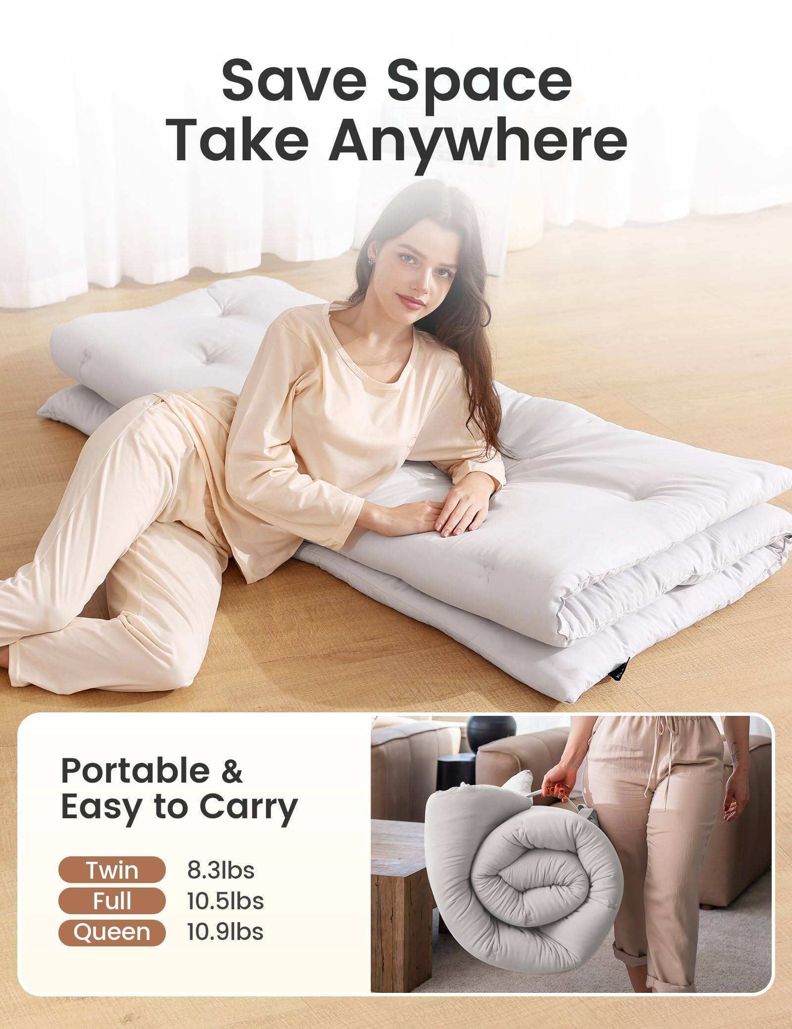 Fabibe Floor Futon Mattress Size 80"x39" 2.5" Thicken Foldable Bed For ...