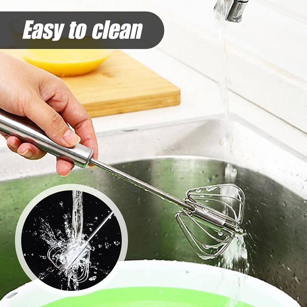 RTMB 12in Stainless Steel Semi Automatic Easy Whisk, Hand Push Mixer ...