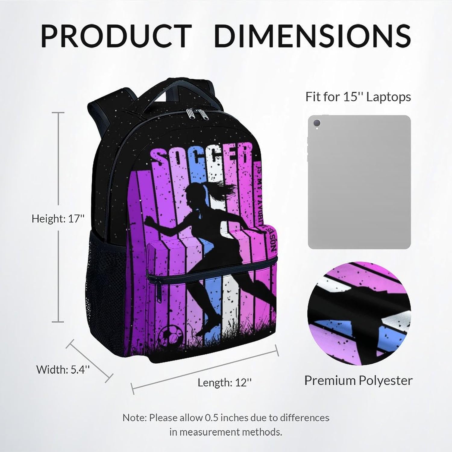 Live At Space UNIKITTY Backpack Girls Soccer School Kids Schoolbag ...