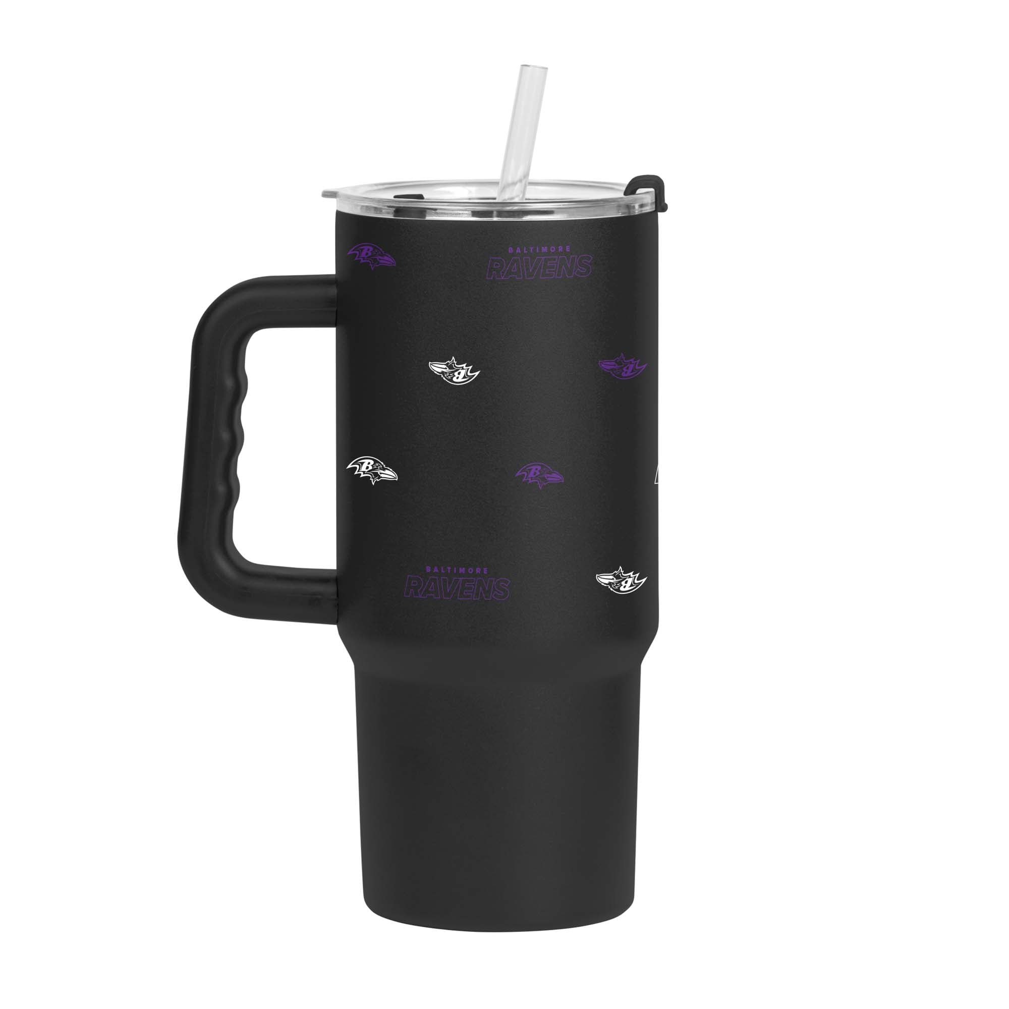 Logo Brands Baltimore Ravens 24oz. Step and Repeat Powder Coat Tumbler ...