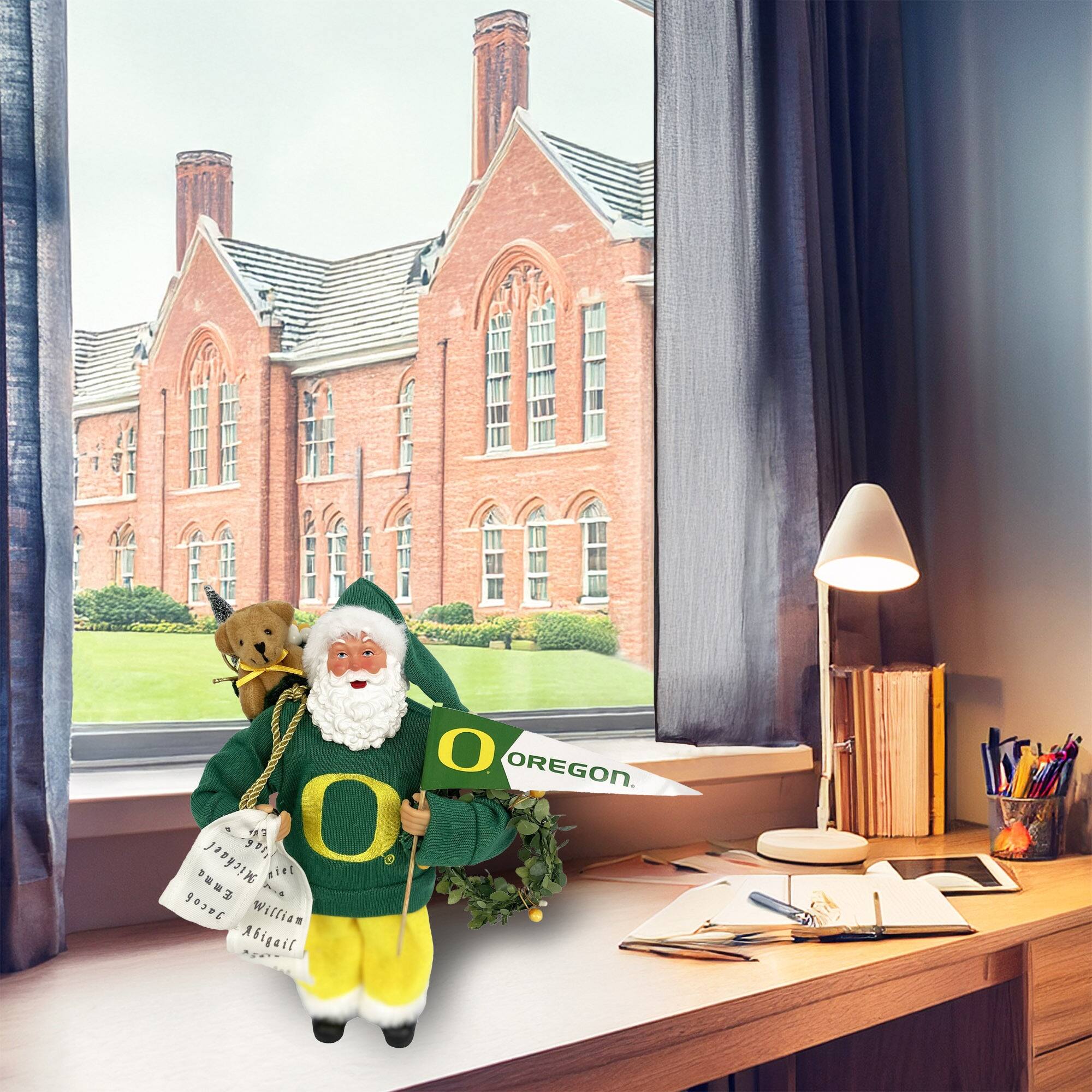 Santa's Workshop Oregon Ducks 12" Santa Figure Green 203342766 - Best Buy