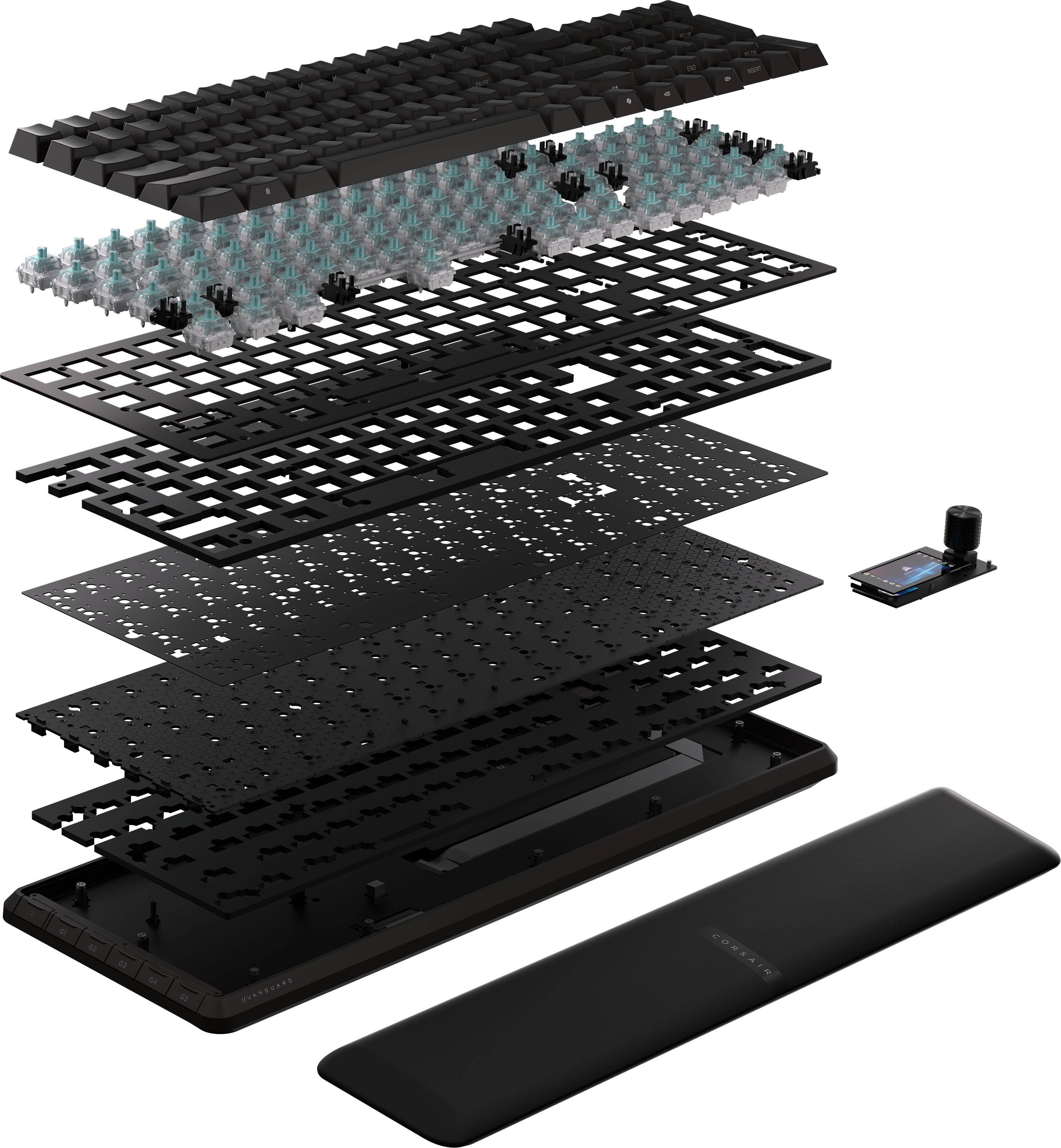 CORSAIR VANGUARD PRO 96 RGB Wired Magnetic MGX Linear Hall Effect 96% Gaming Keyboard with ...