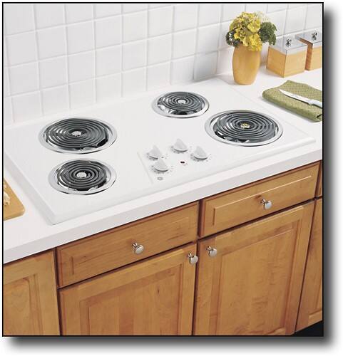 Best Buy: GE 36" Built-in Electric Cooktop White JP626WKWW