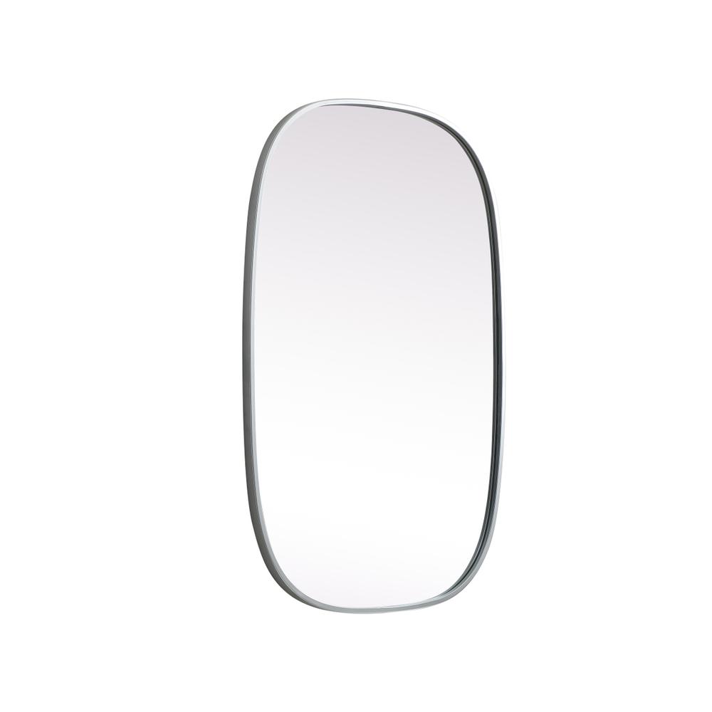 Elegant Decor Metal Frame Oval Mirror 24x36 Inch Silver BG3608001 ...