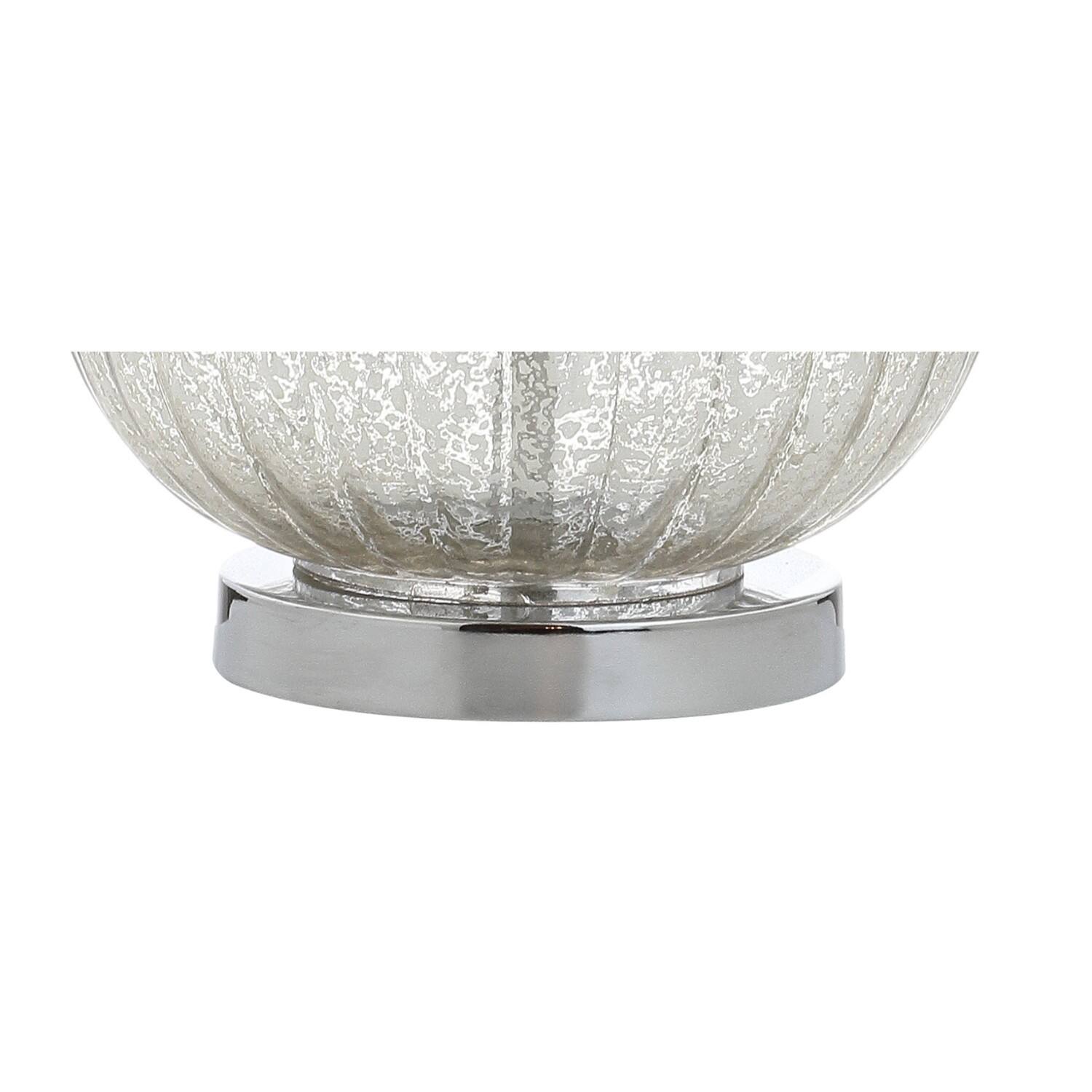 Jonathan Y Judith 21" Mercury Glass LED Table Lamp, Silver/Ivory ...