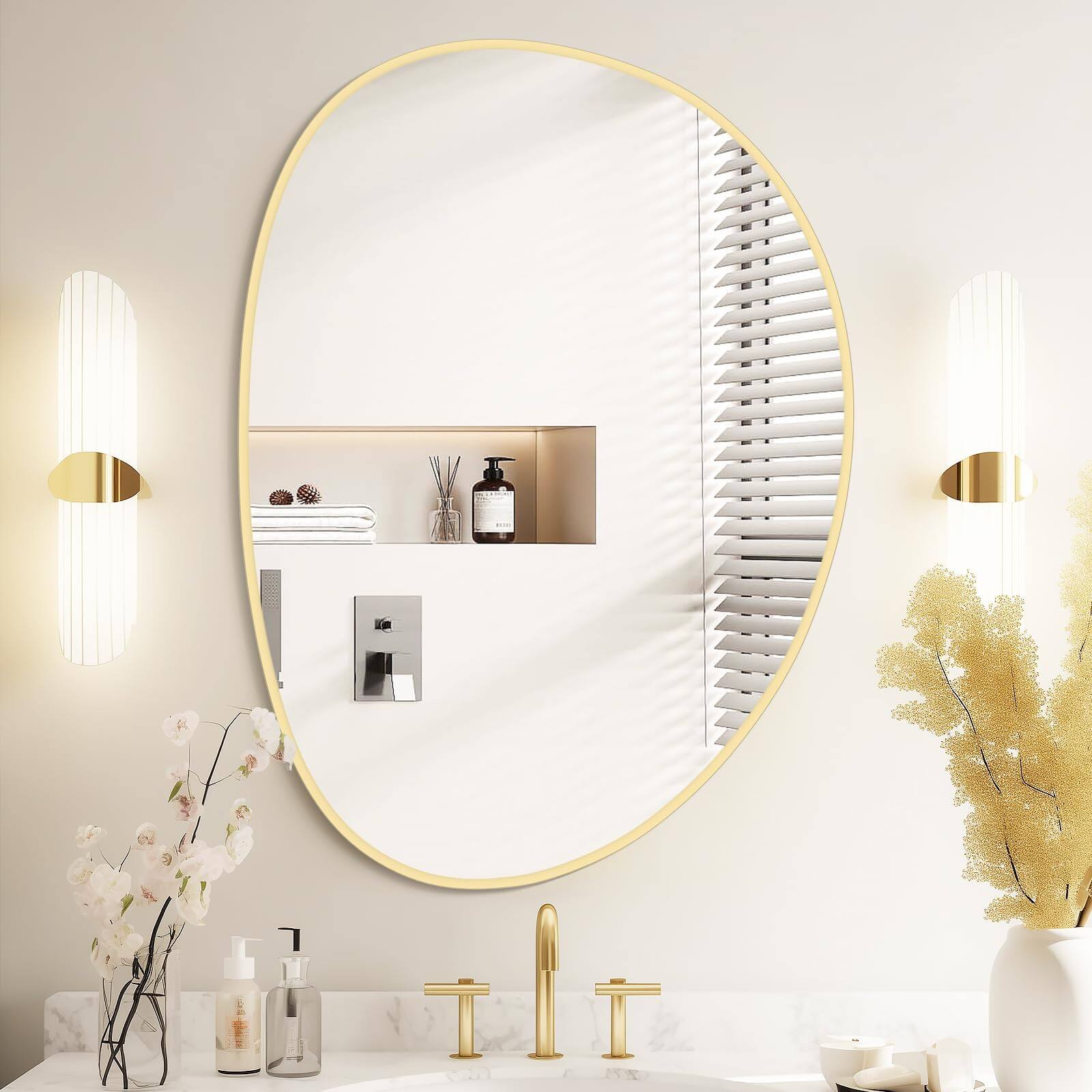 Dazzling Pops Asymmetrical Mirror Irregular Wall Mirrors Decorative For ...