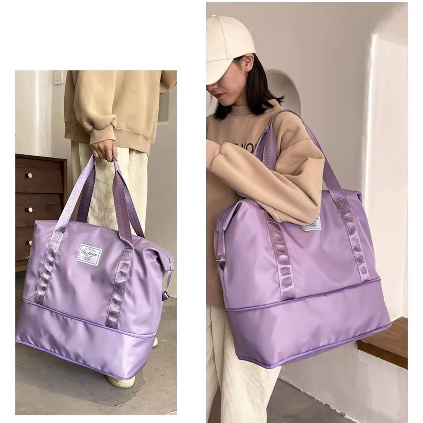 Fabibe Large Capacity Travel Bag Expandable Foldable Duffel Dry And Wet ...