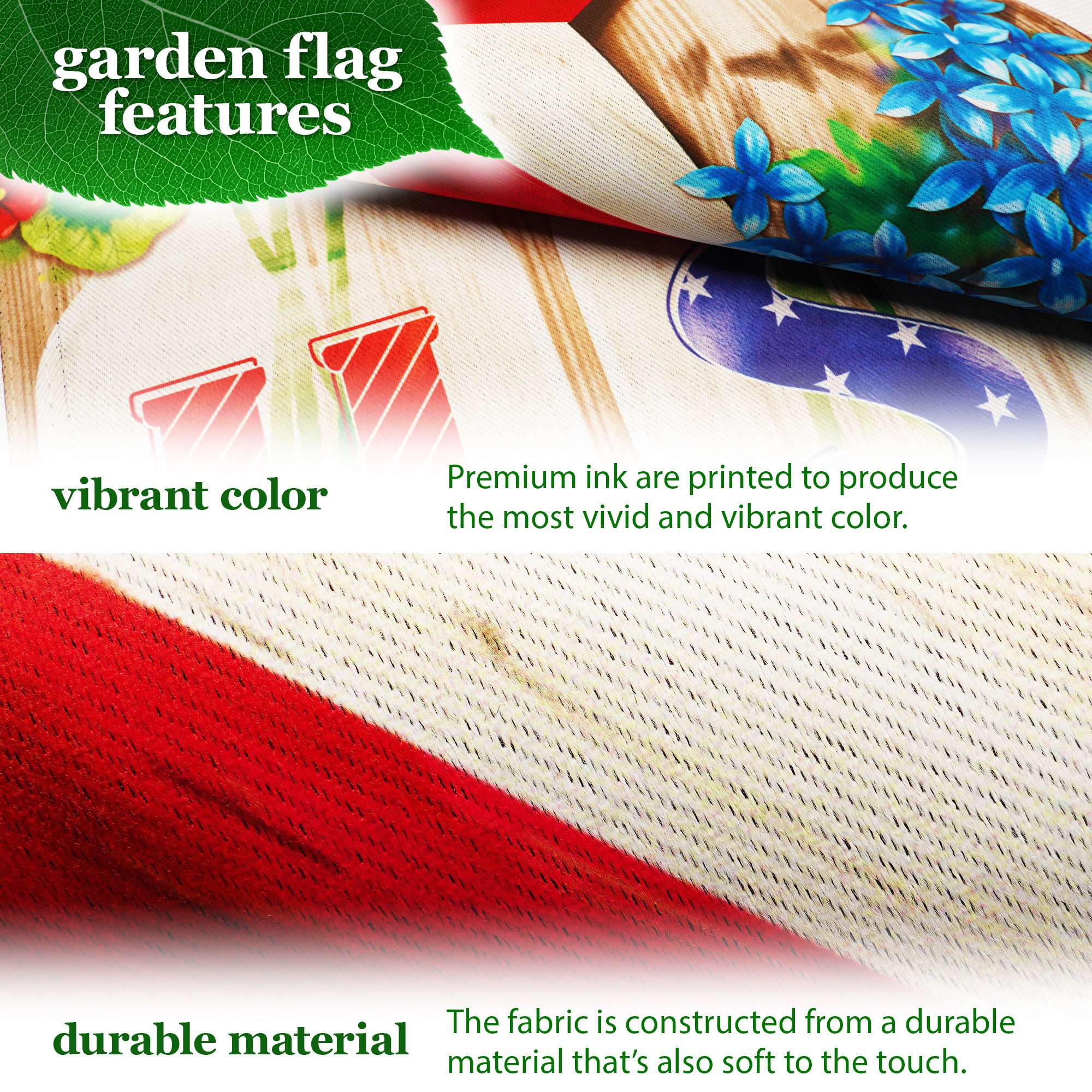 G128 Combo Pack: Garden Flag Stand 36 x 16 in with 12 x 18 in Double ...