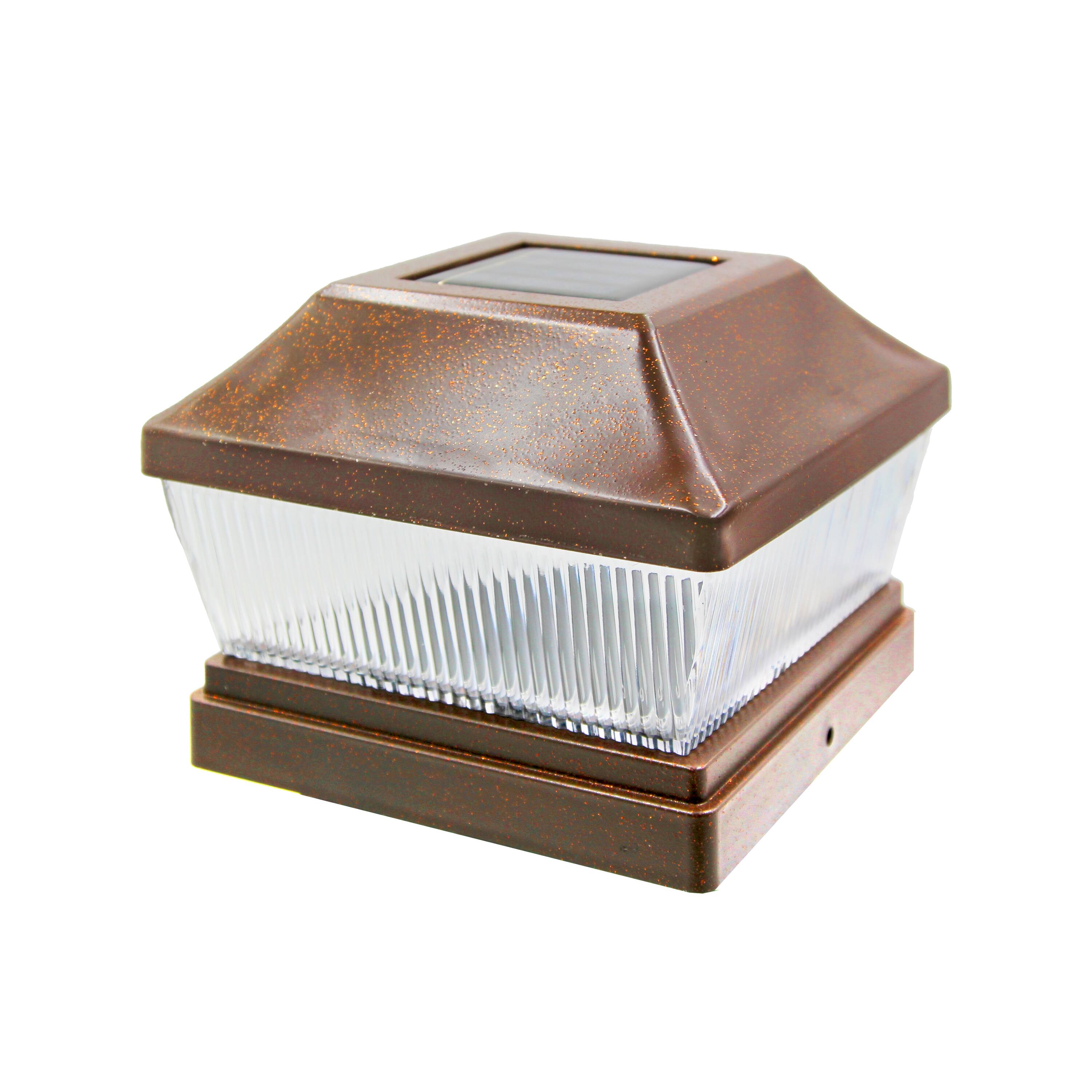 FC Design Ultra Bright Stainless Copper Solar Post Light 2 SMD LED 28 ...