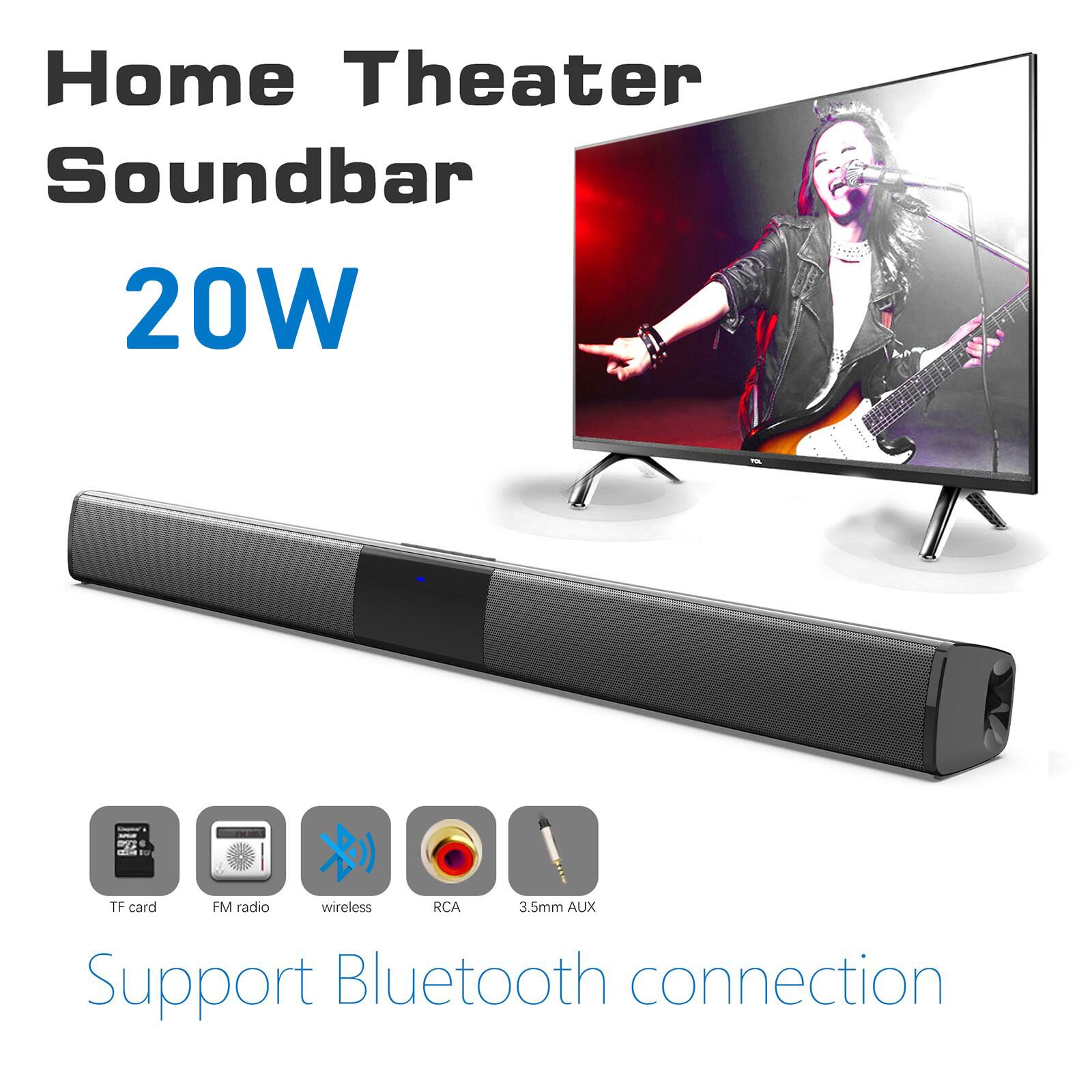 Topteng BS 28B 2.0CH 4 Driver Portable Bluetooth Sound Bar Wireless Subwoofer, 360°Surround, 5H ...