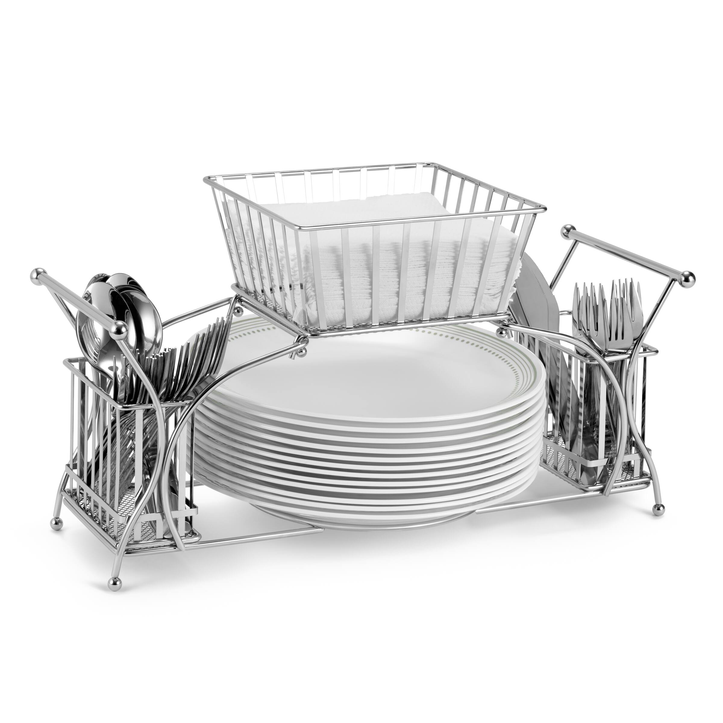 Sorbus 4 Section all in one Buffet Utensil Caddy Ideal for Dining Table ...