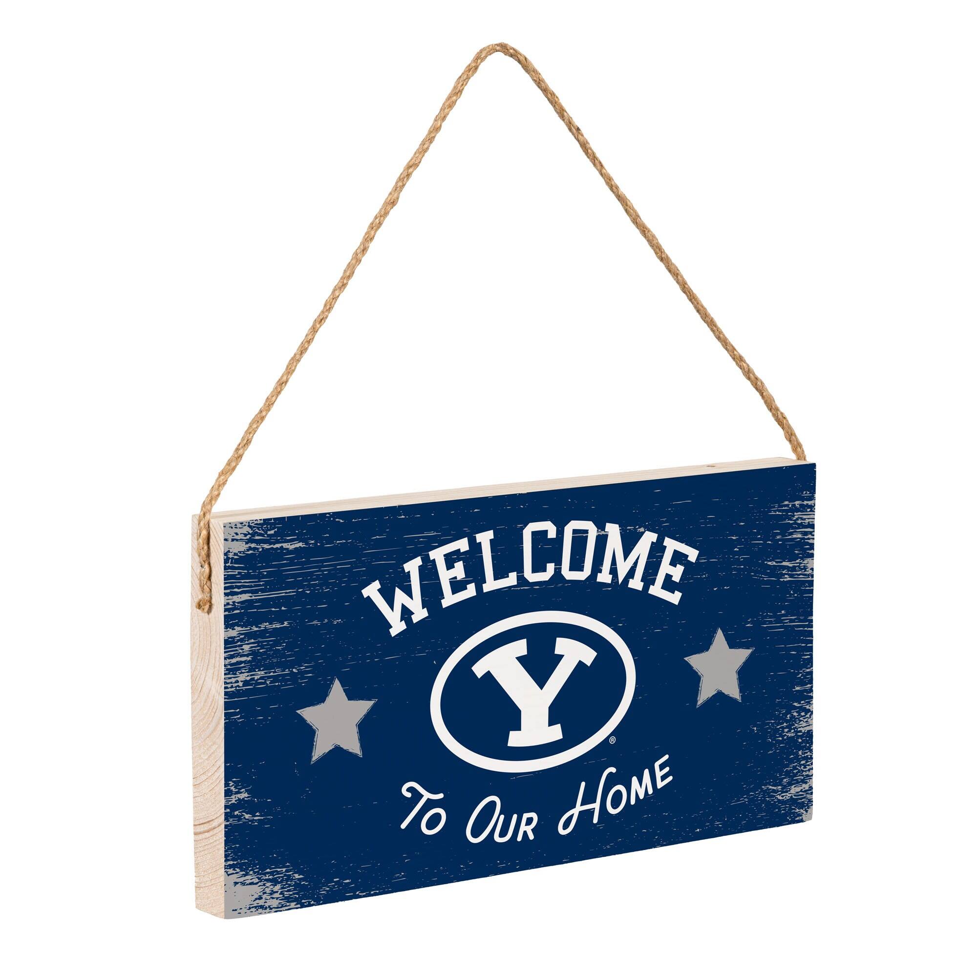 Evergreen Enterprises BYU Cougars 6" x 11" Welcome Home Wood Wall Sign ...