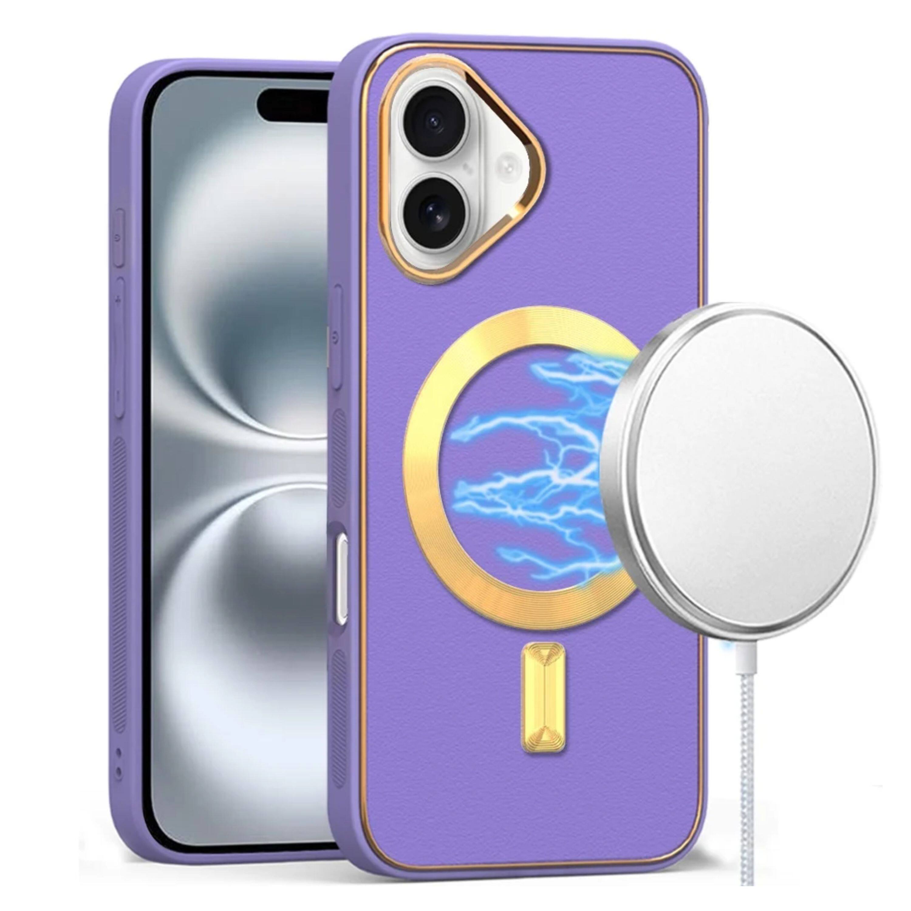 Kitcheniva Vegan Leather Cover Magnetic Circle Phone Case With Tempered ...