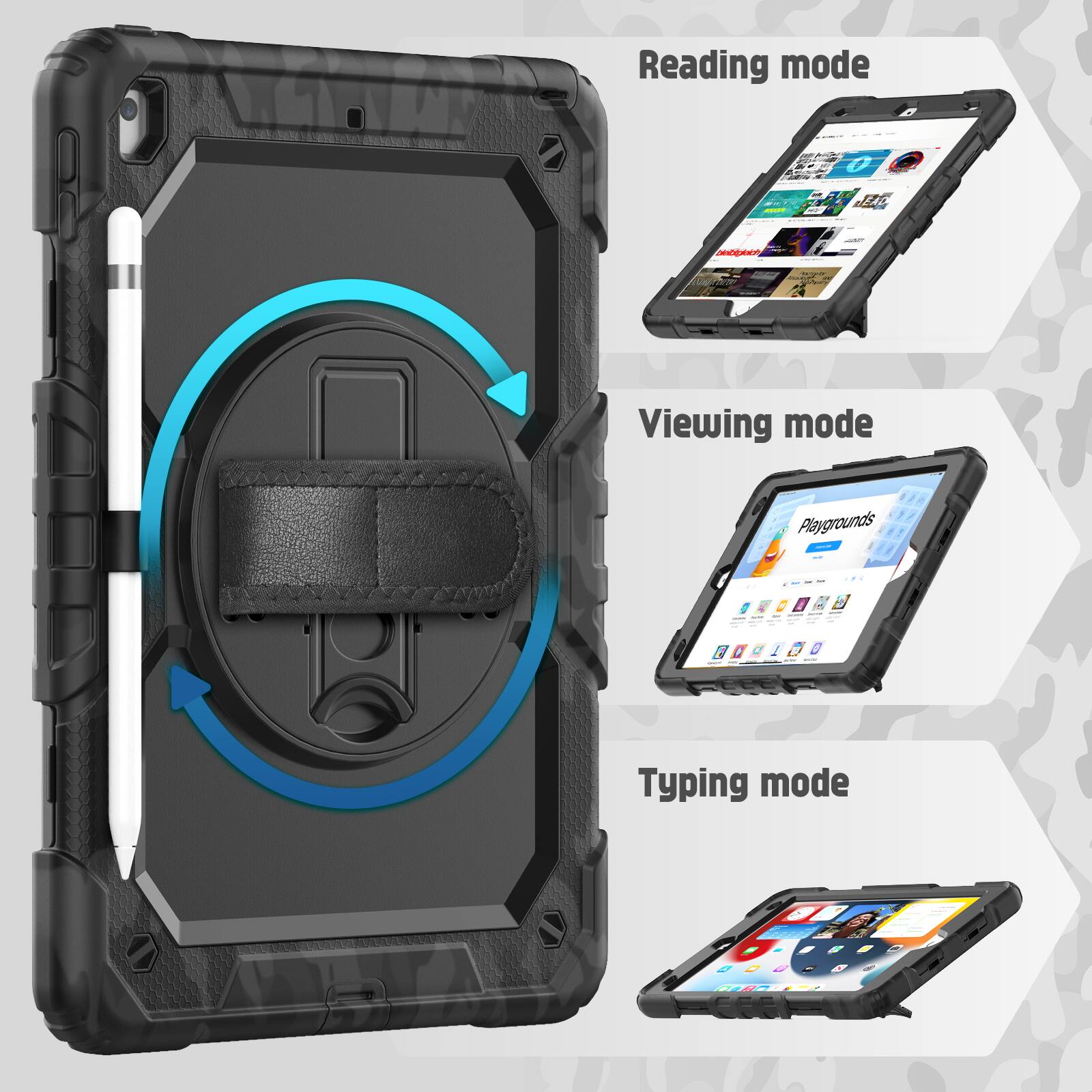 Dteck for Apple iPad (9th Generation) 10.2" 2021 & iPad 8th/7th Gen 10. ...