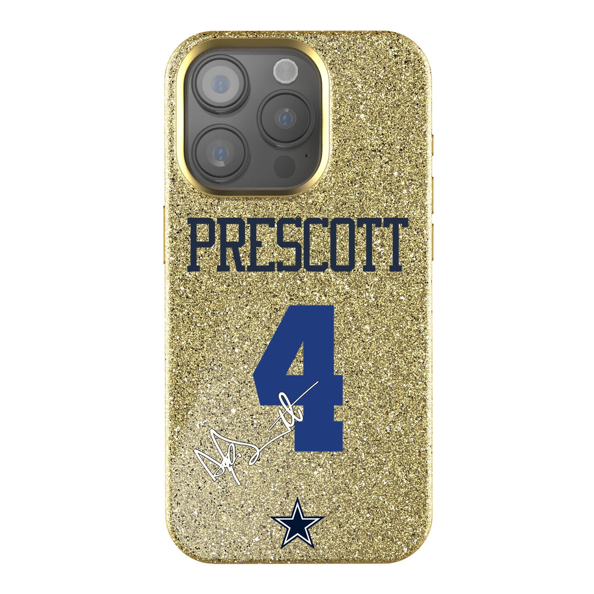 Keyscaper NFL Dak Prescott Dallas Cowboys Bling iPhone Case 16 Pro Gold ...