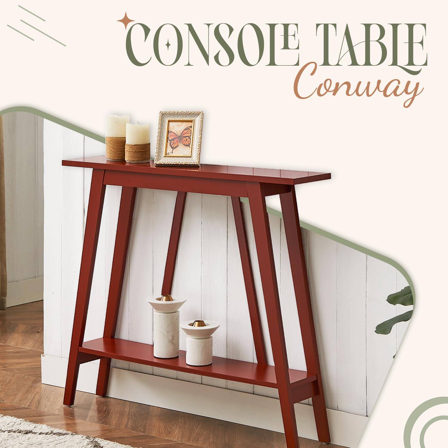Kings Brand Furniture Conway Console Table Functional Narrow Wood ...