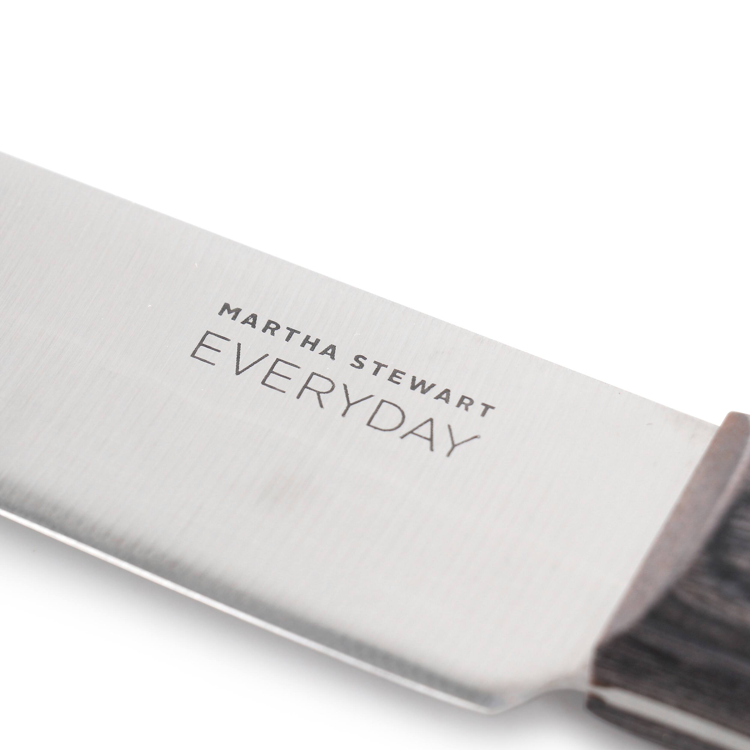 Martha Stewart Everyday 8 Inch Stainless Steel Slicer Knife with Wood ...