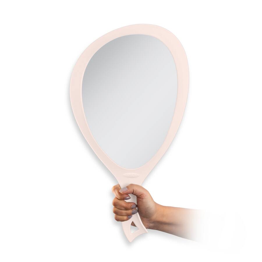 Zadro Large Teardrop Hand Mirror with Ergonomic Handle and Hanging Loop ...