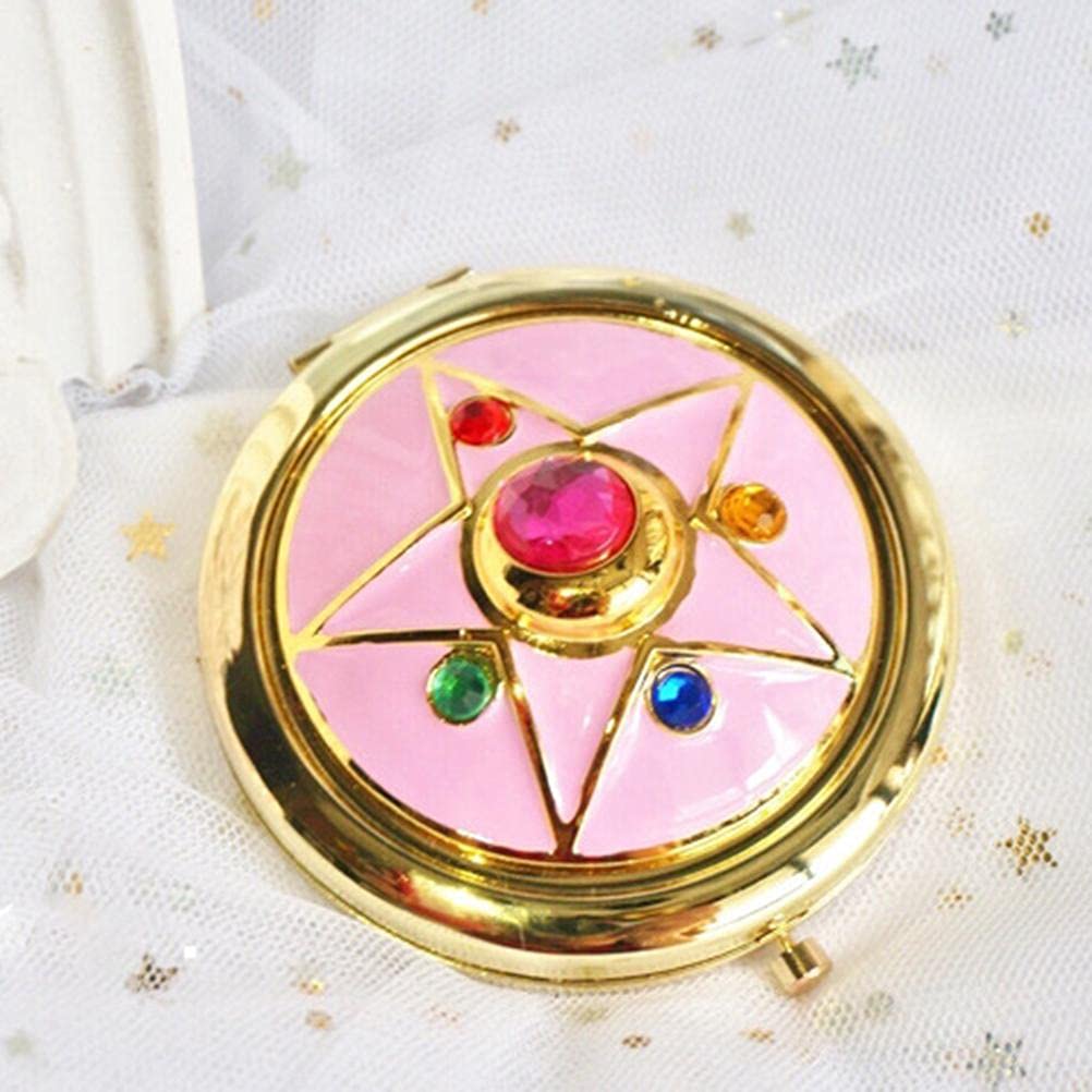 Comfort Essence Travel Compact Mirror Makeup Folded Anime Star Crystal ...