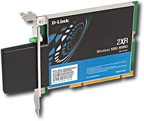 Best Buy: D-Link AirPlus Xtreme G Wireless 108G MIMO Desktop Card DWL-G520M