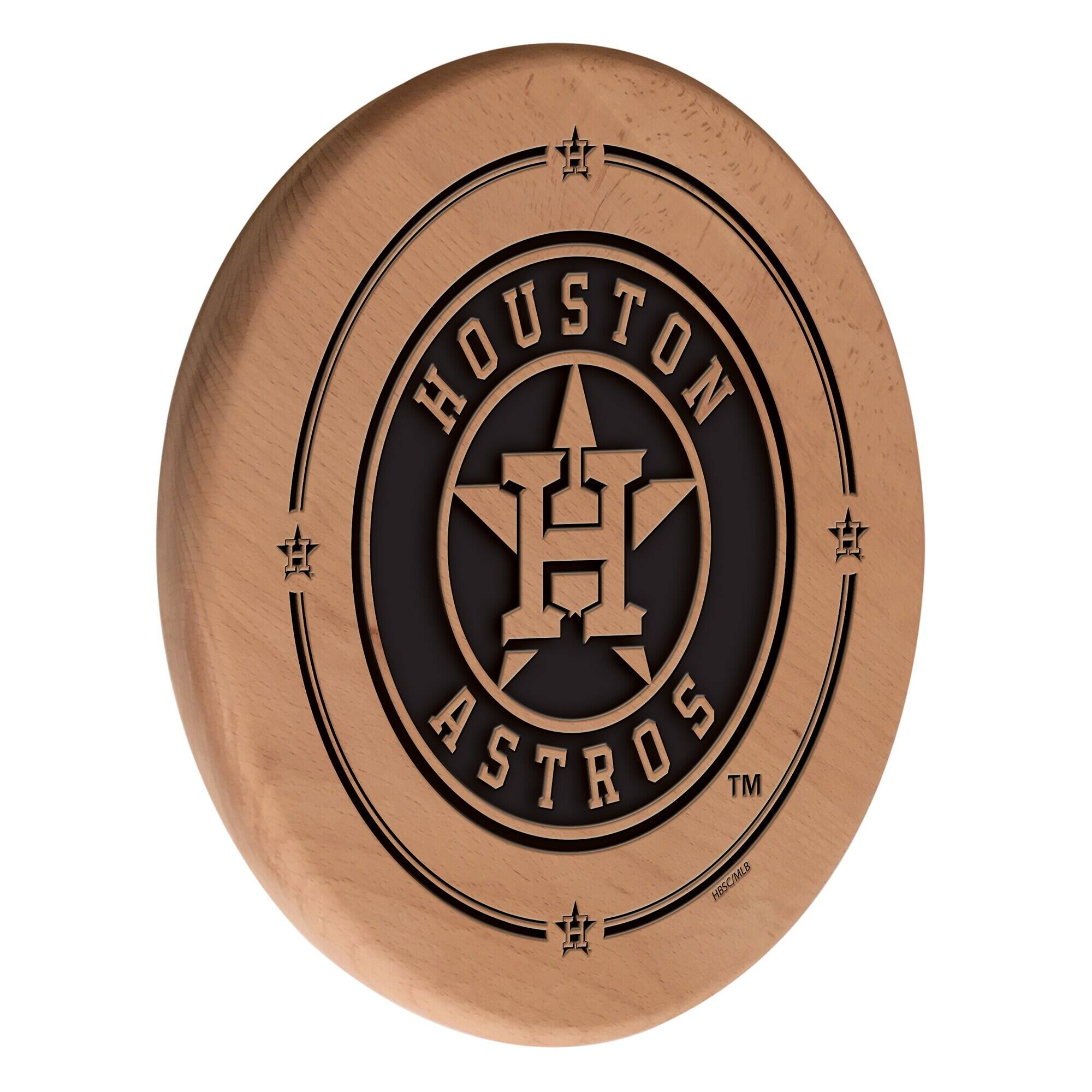 Holland Bar Stool Co. Houston Astros 13" Laser Engraved Solid Wood Sign ...