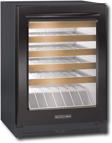 Best Buy: KitchenAid Architect 48-Bottle Wine Cellar Black KUWA244PBL