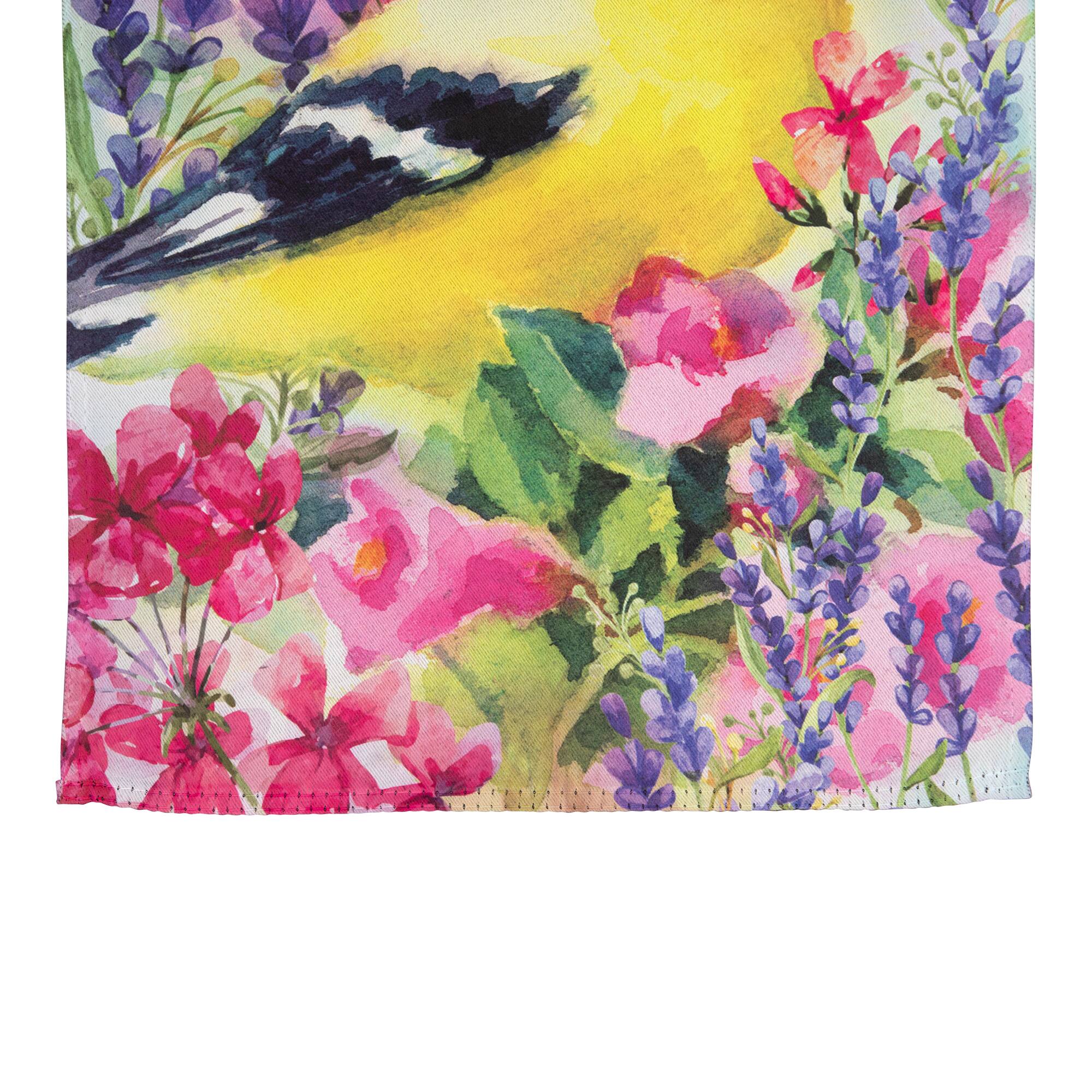 Northlight Welcome Finch Spring Outdoor House Flag 28" x 40" Yellow ...