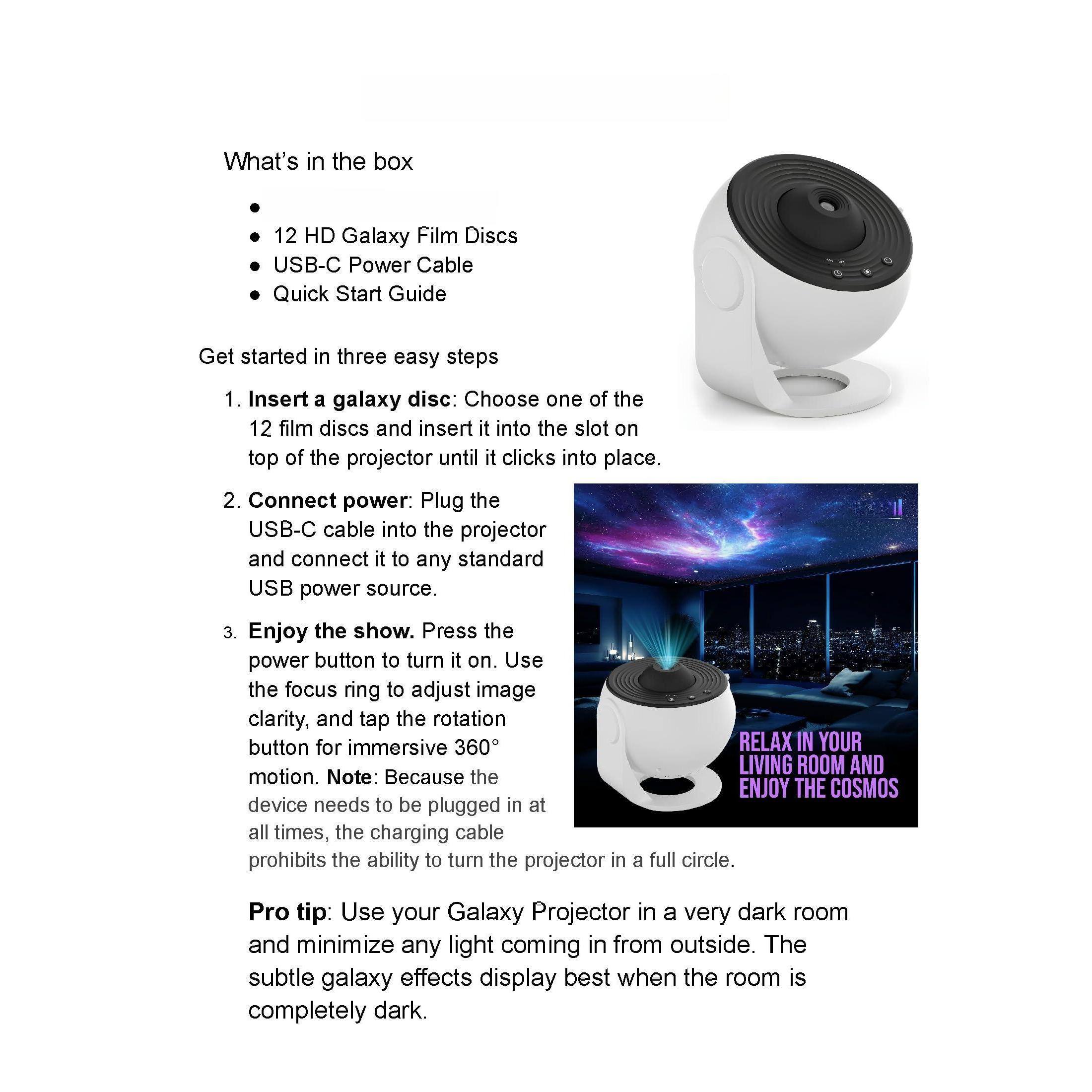 The Best Inks Projector Star Galaxy Light With 12 Hd Film Discs 360 ...