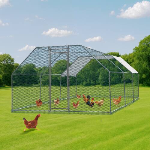 Alt View 7. Winado - 20x10x6.5FT Chicken Coop Large Metal Cage for ...
