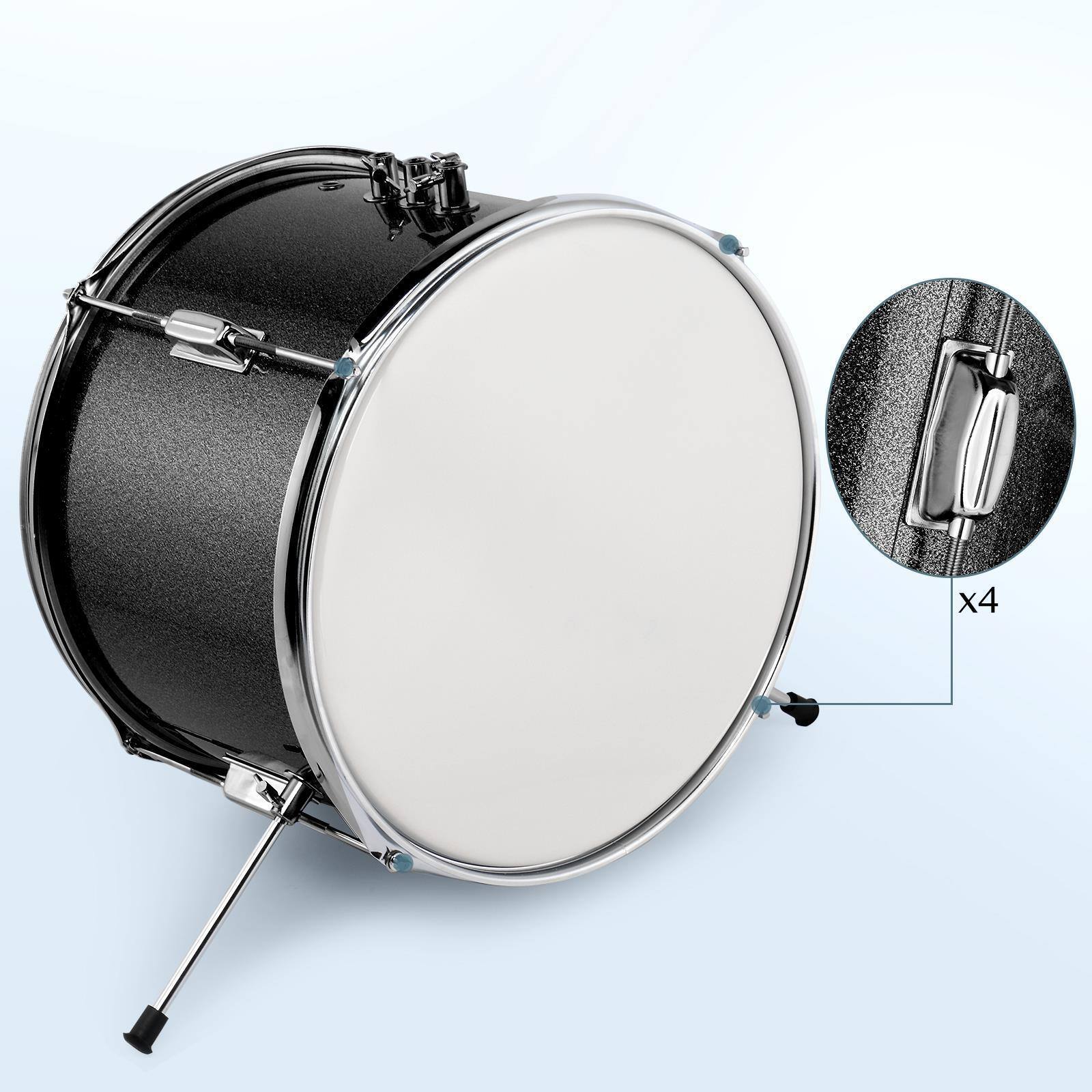 Winado 5 Piece Junior Drum Set with Remo Heads & Premium Brass Cymbals ...