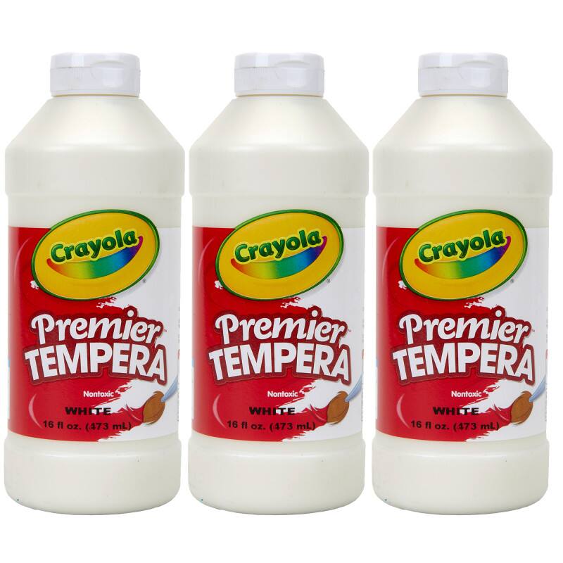 Crayola Premier Tempera Paint 16 oz White Pack of 3 BIN541216053-3 ...