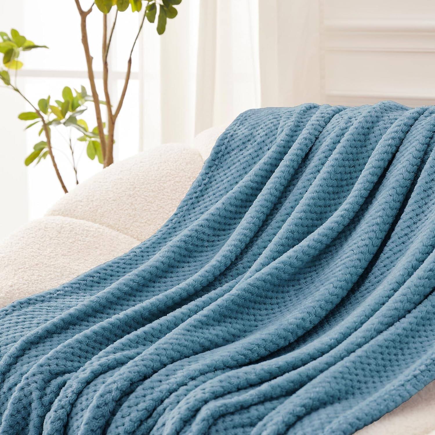 blue Paaaawaters Mezcla Fleece Throw Blanket Extra Large, Super Soft ...