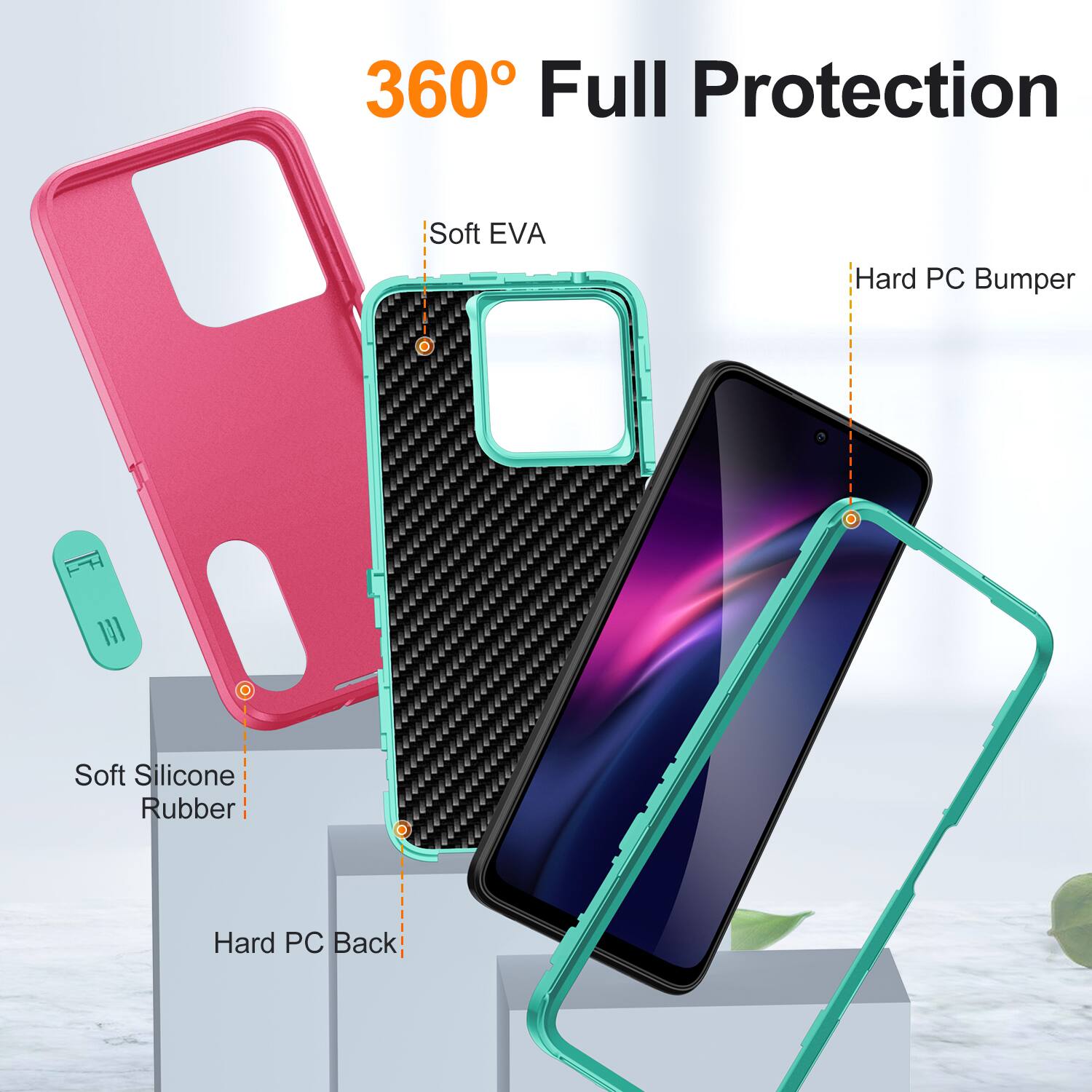 Dteck Heavy Duty Case for Motorola G 5G (2025) with Foldable Kickstand ...