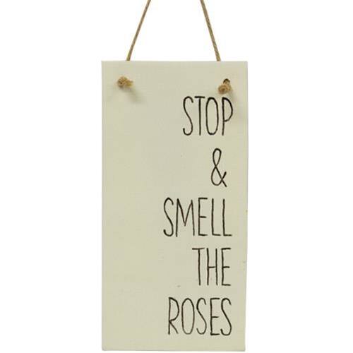 BreeBe *Stop and Smell The Roses Resin Sign Multi GH13137 - Best Buy