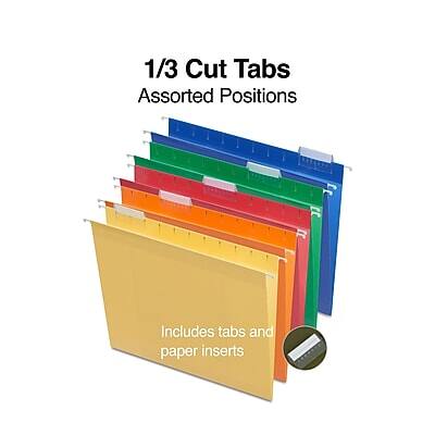 Staples Reinforced Box Bottom Hanging File Folders, 2" Expansion, 1/5 ...