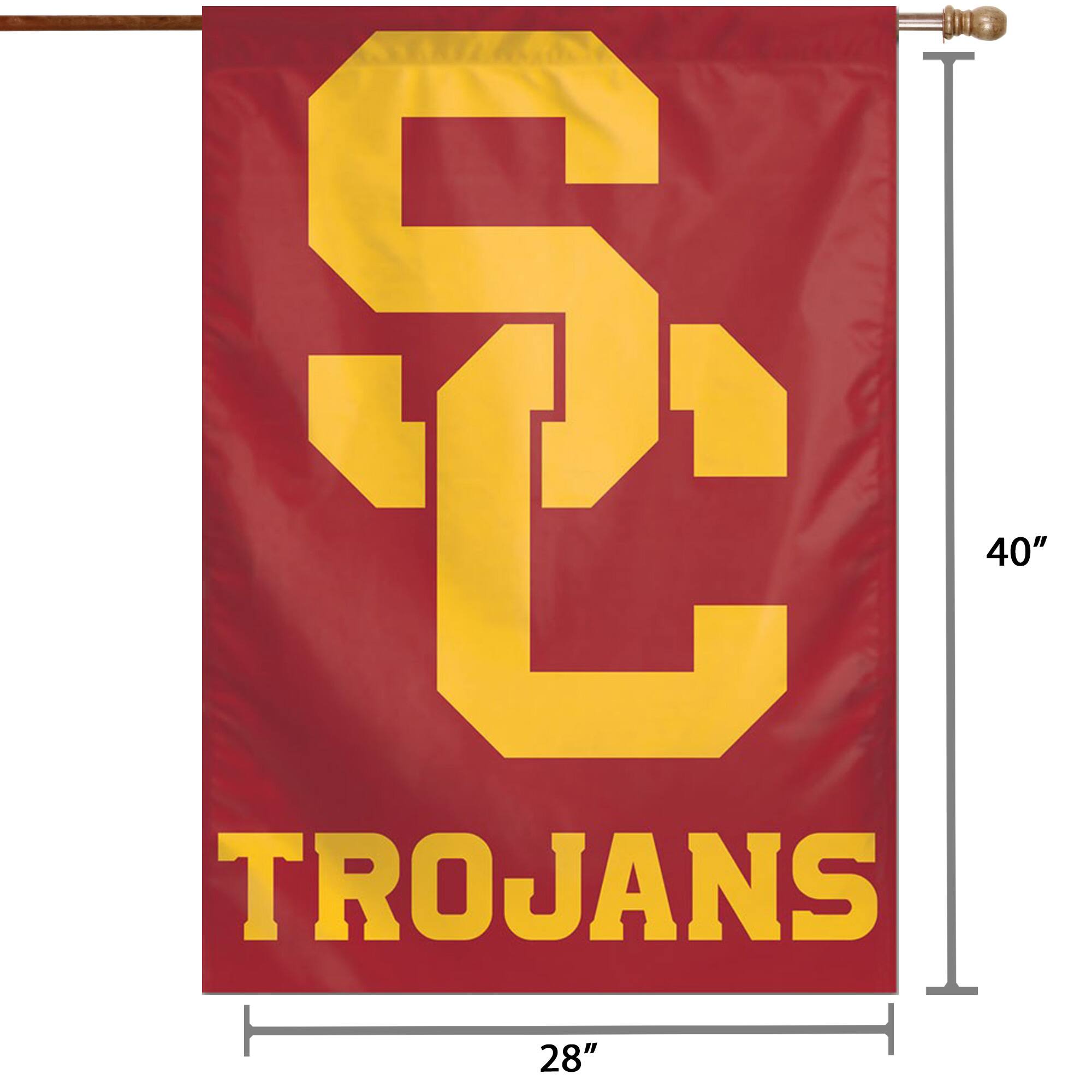 WinCraft USC Trojans 28" x 40" Big Logo House Flag Multicolor 2816841 ...