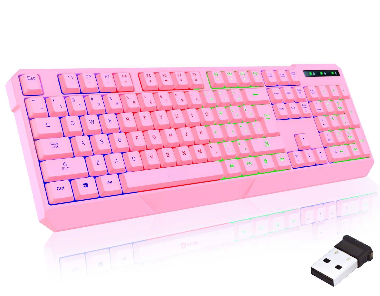 Empire DigiLabs Chroma Wireless Rgb Backlit Gaming Rechargeable Pc Durable Water resistant ...