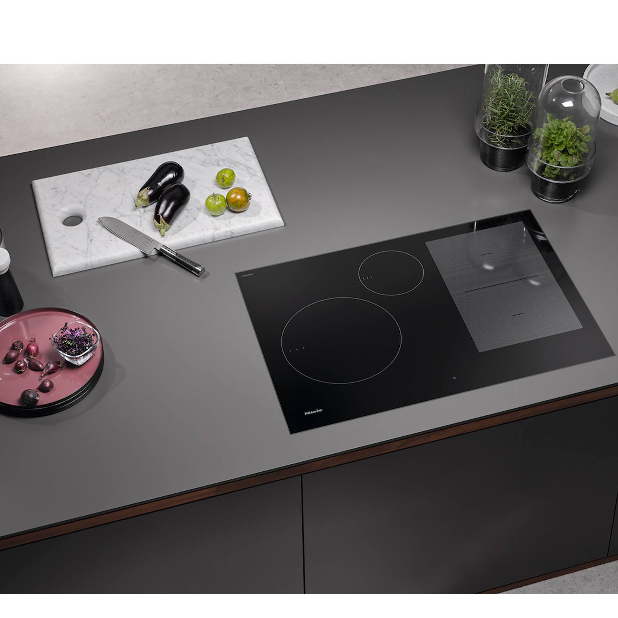 Miele KM 7735 FL 30" Flush Mounted Induction Cooktop Black KM 7735 FL ...