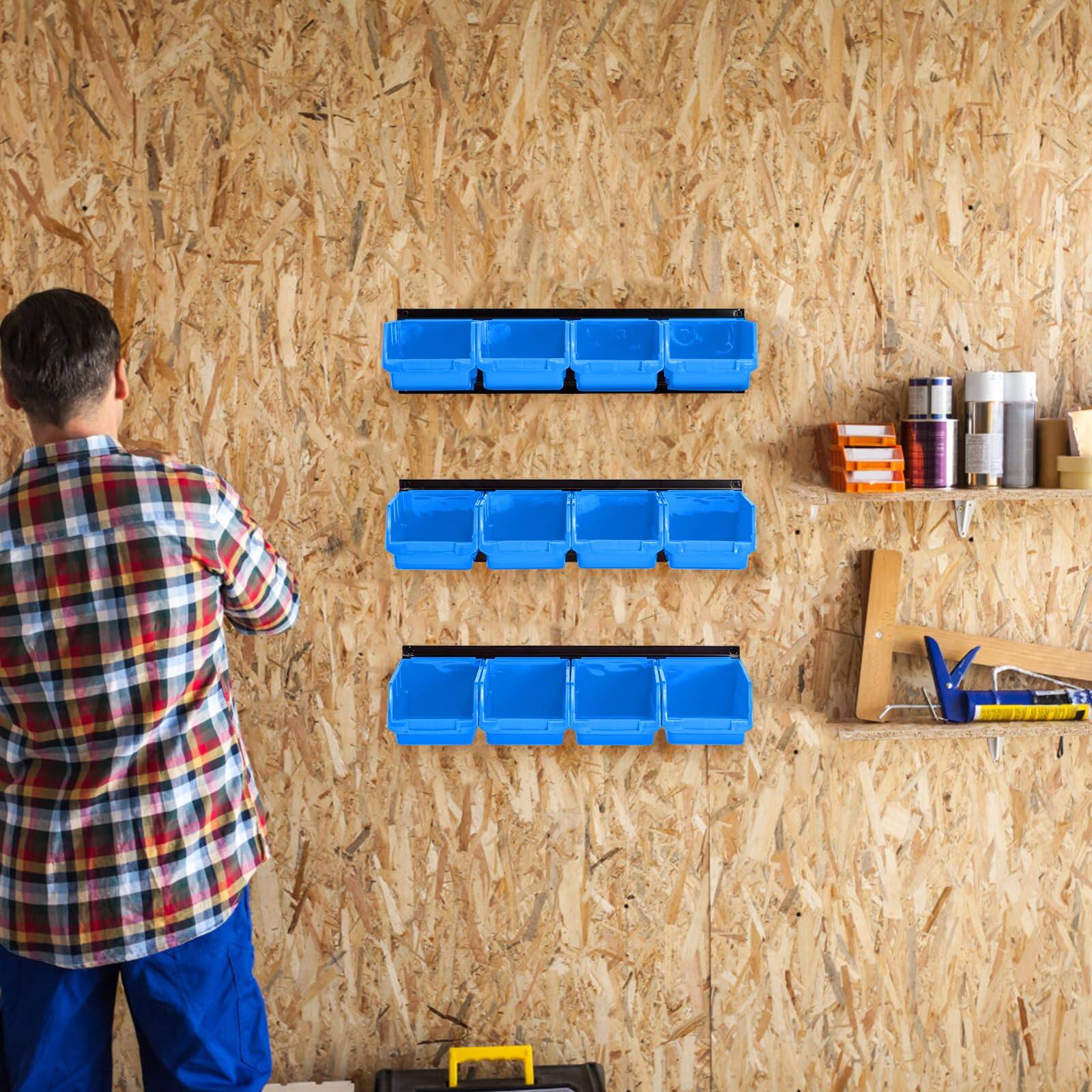 Dazzling Pops Ultrawall Wall Mounted Storage Bins, Plastic Hanging ...