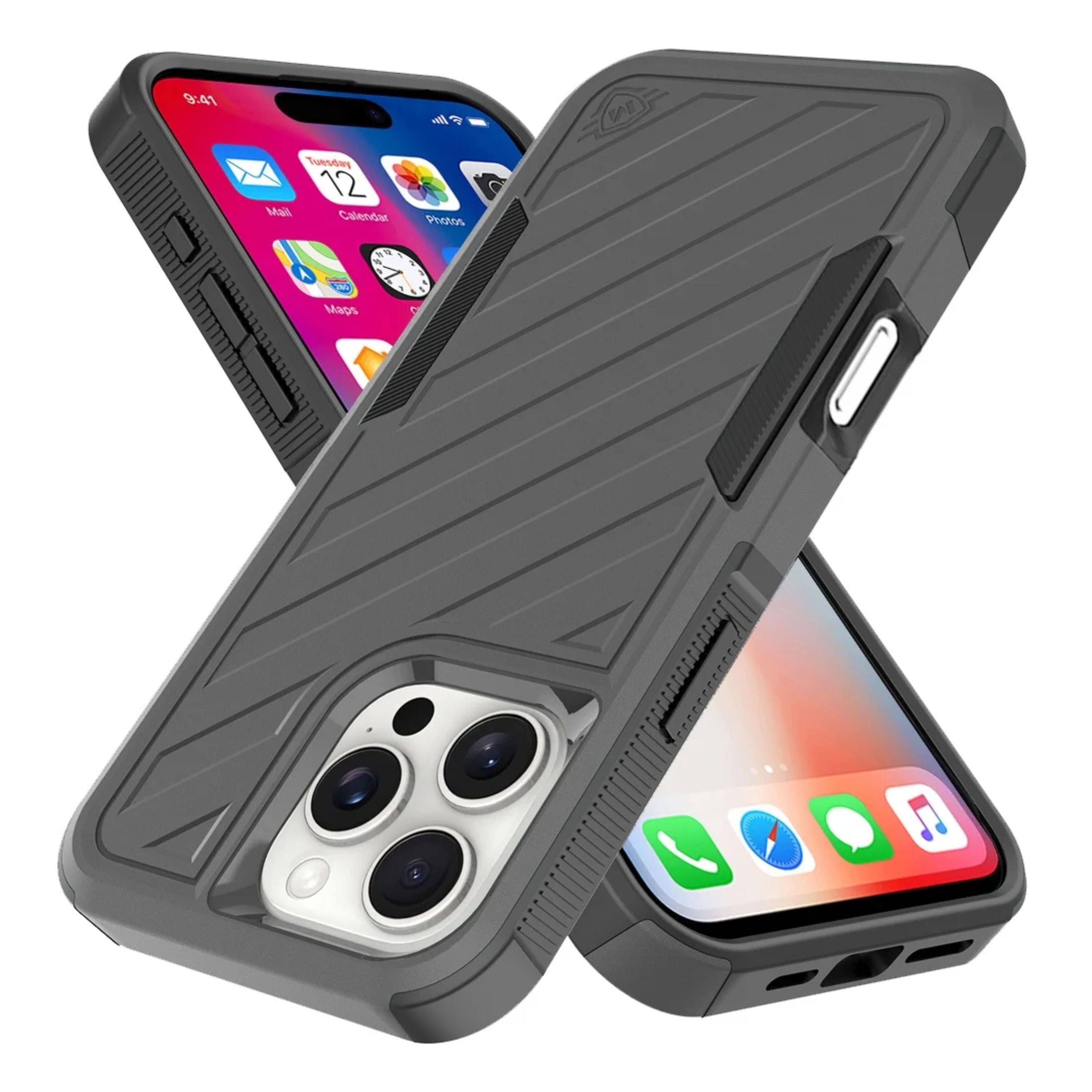 Kitcheniva Shockproof Dual Layer Lined Phone Case With Tempered Glass ...